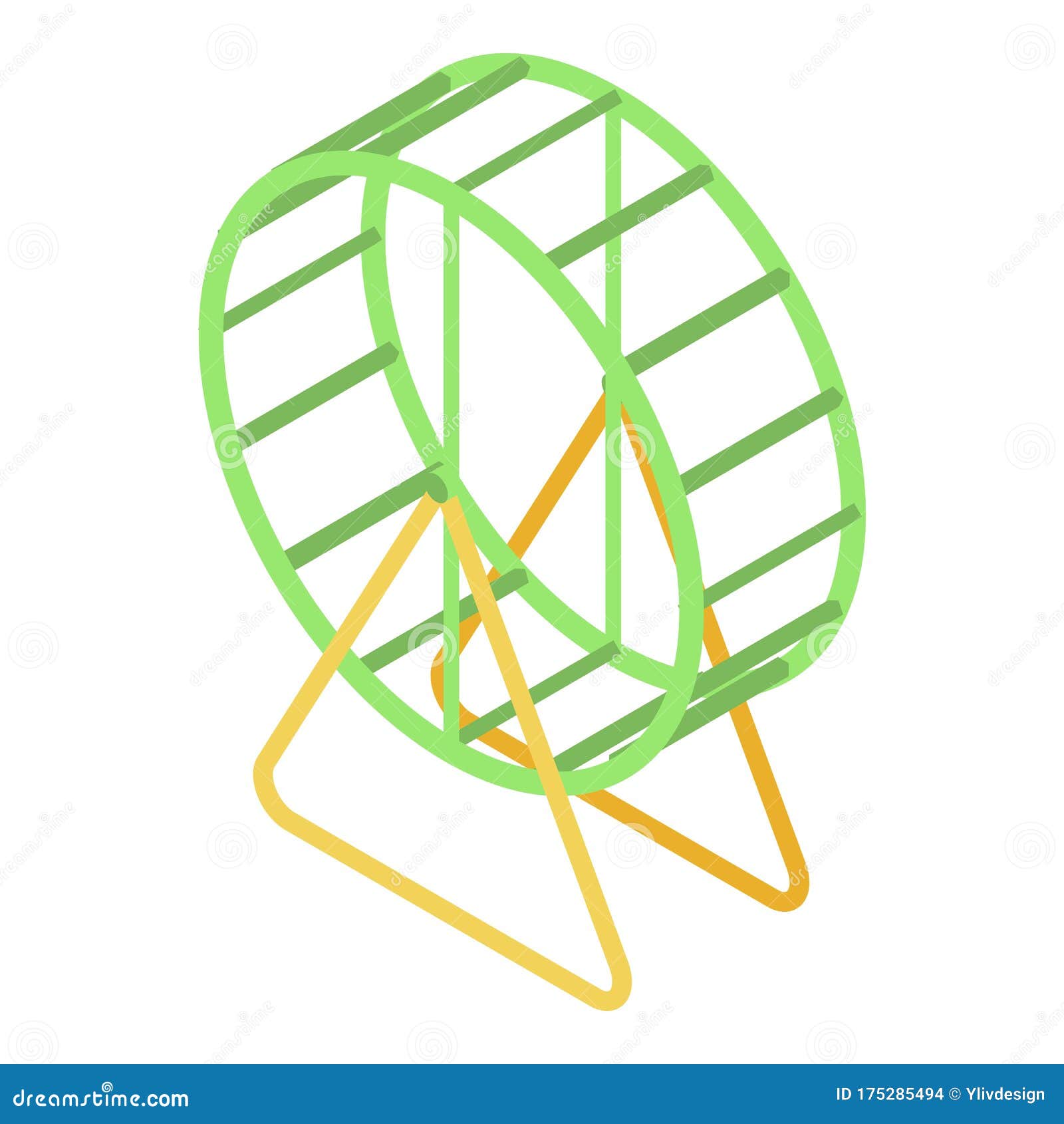 Hamster Wheel Icon, Isometric Style Stock Vector - Illustration of iron ...