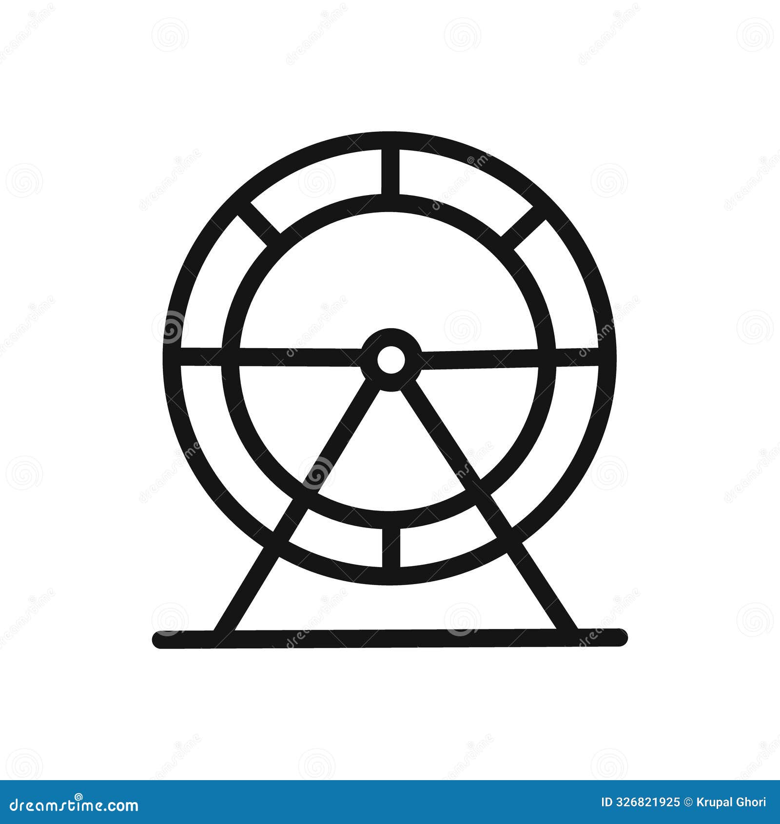 Hamster Wheel Icon Linear Vector Graphics Sign Stock Vector ...