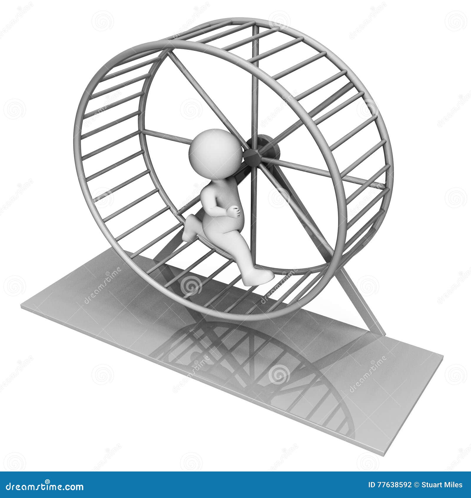 Hamster Wheel Indicates Worn Out And Active 3d Rendering Stock ...