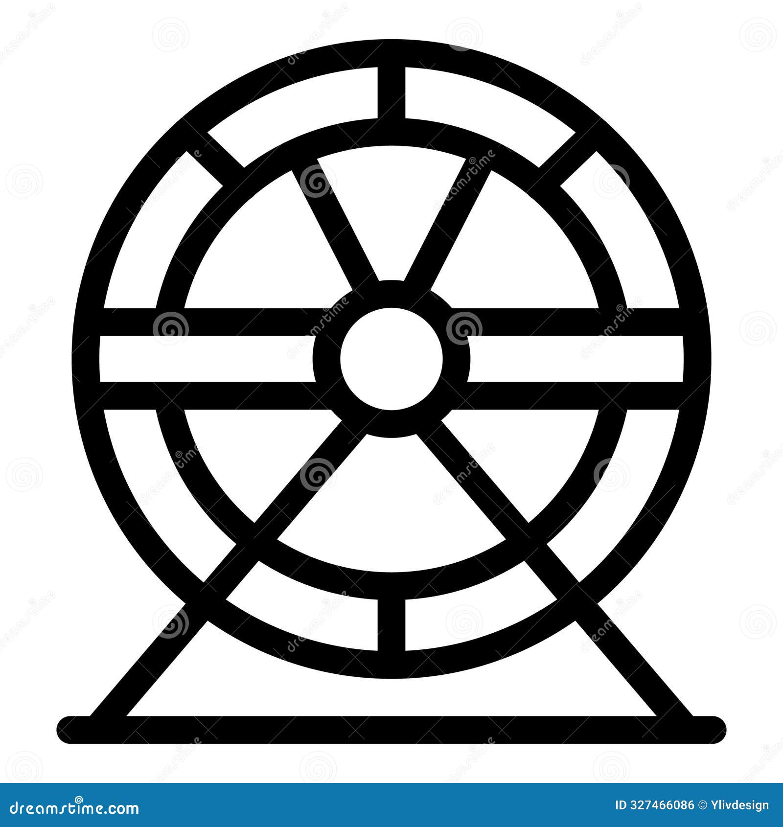 Hamster Wheel Standing on Support Frame for Running Pet Icon Stock ...