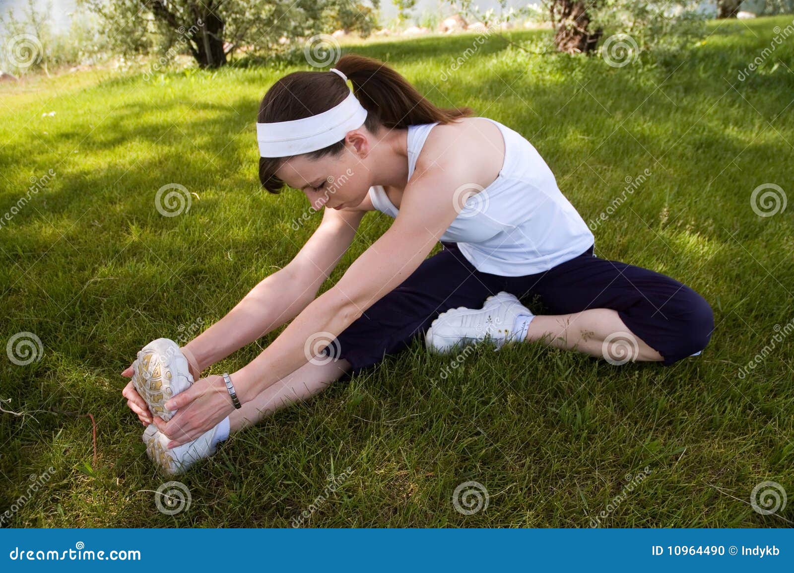 Hamstring stretch stock photo. Image of skinny, thin - 10964490