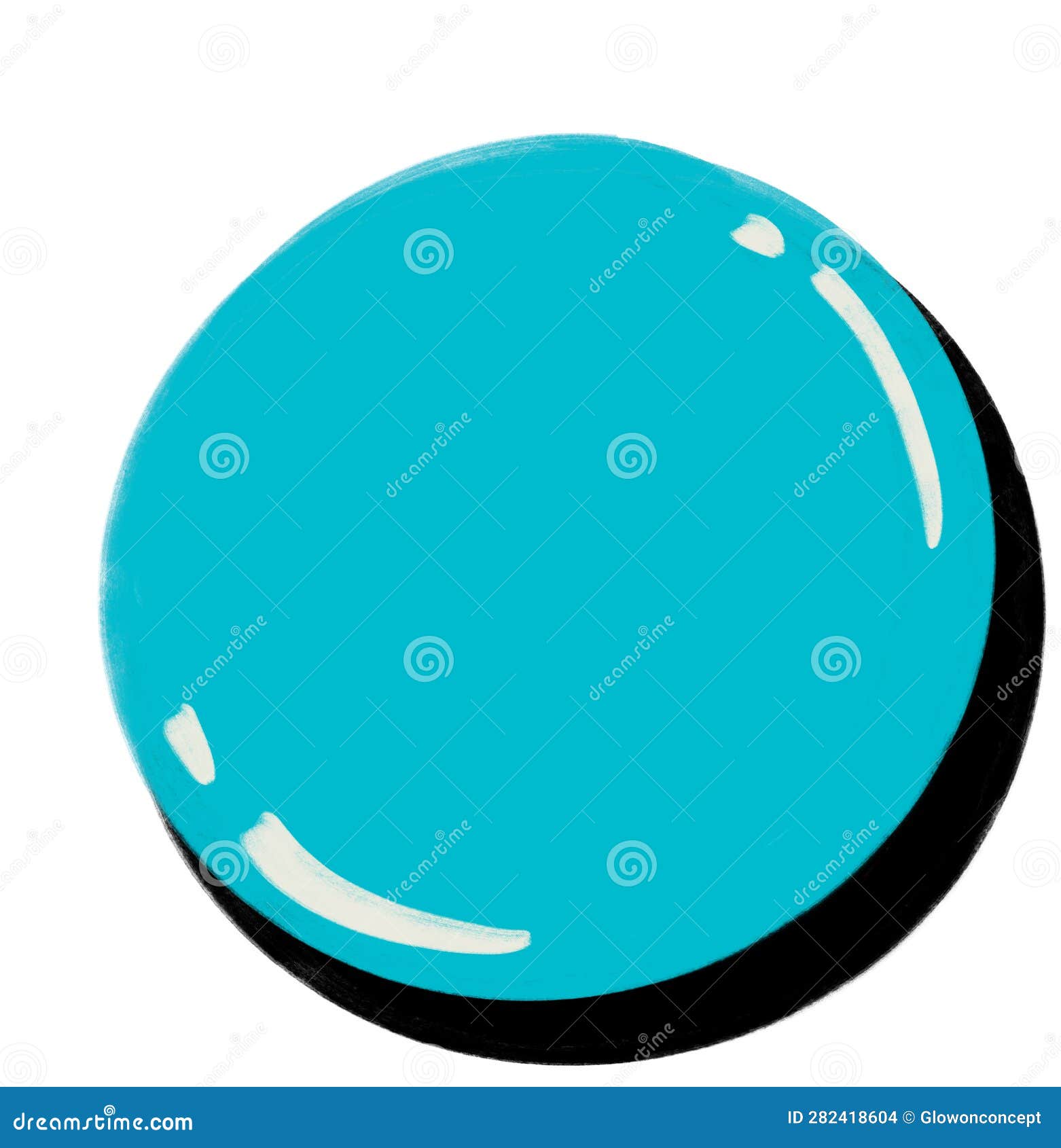 Han Drawing Circle Shape Bubble Geometric Frame 80s Pop Illustration ...