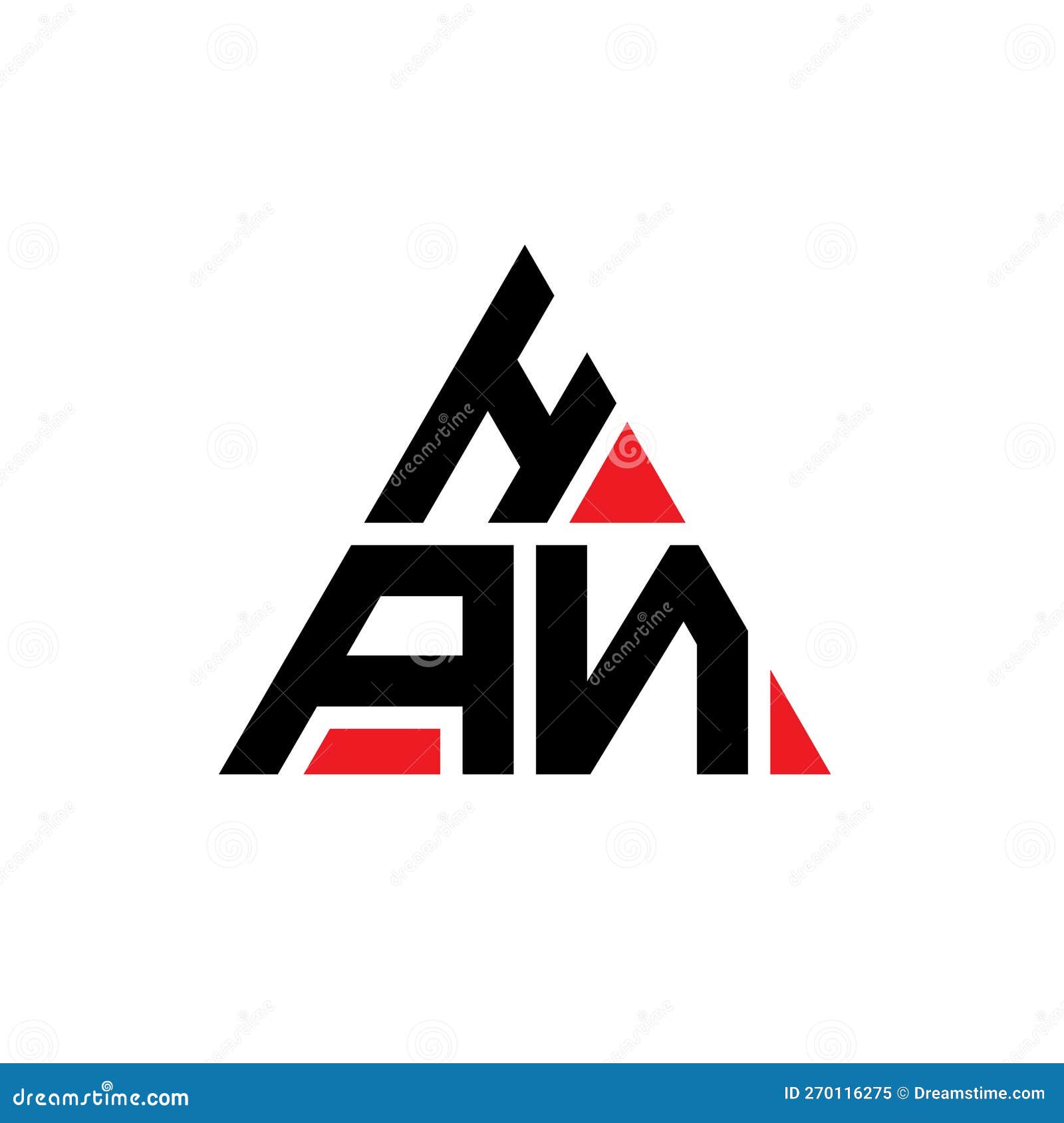 HAN Triangle Letter Logo Design with Triangle Shape. HAN Triangle Logo ...