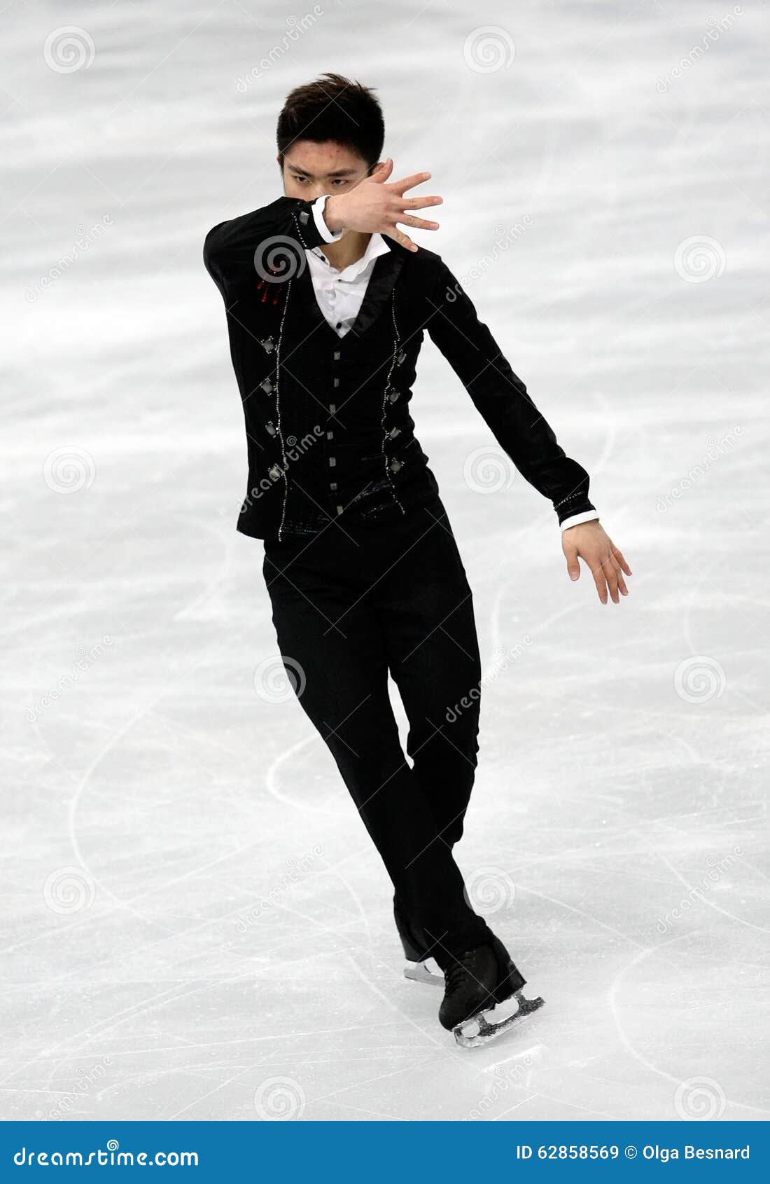 Han YAN (CHN) imagen de archivo editorial. Imagen de patinador - 62858569