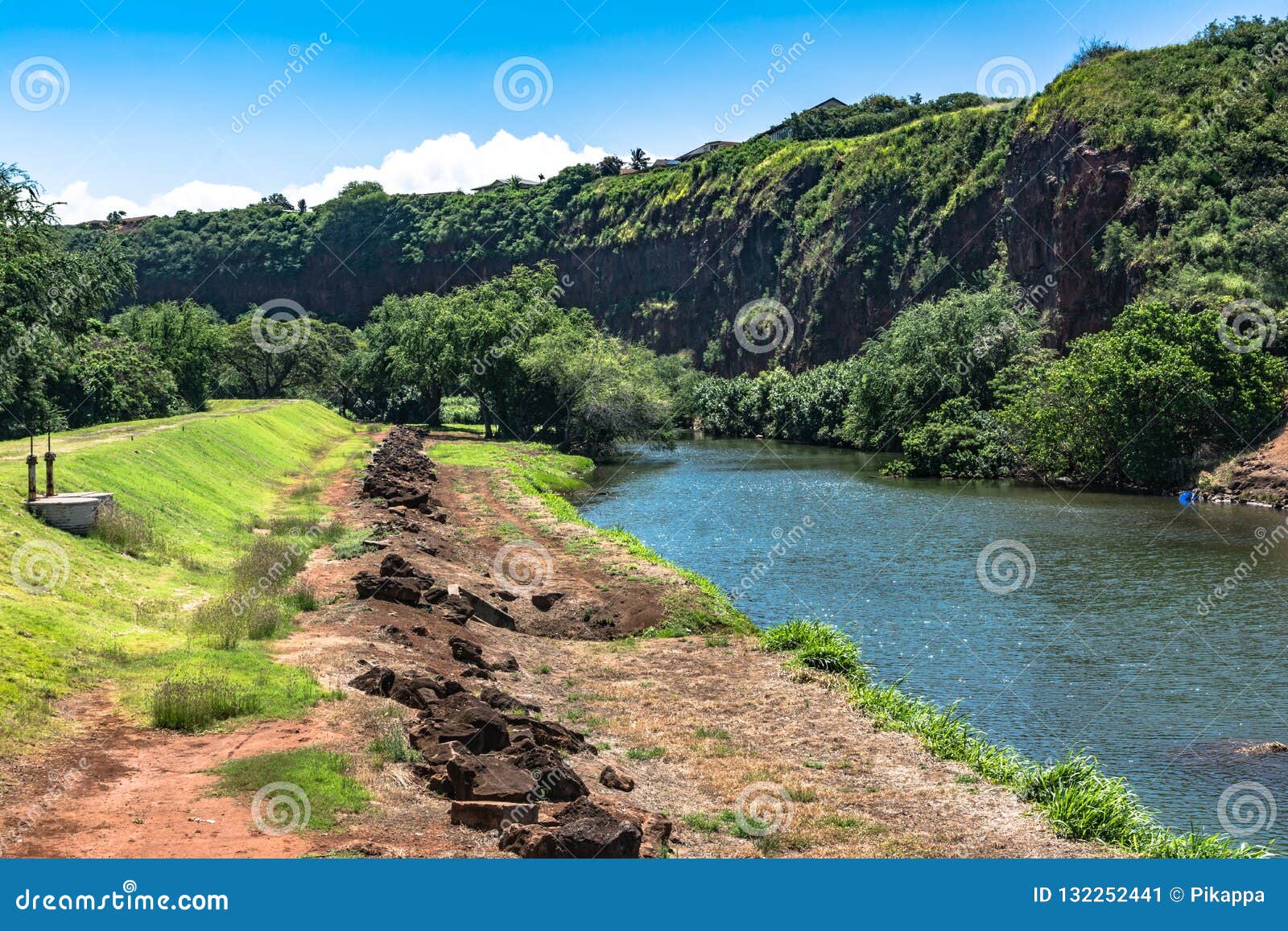 Hanapepe River, Kauai, Hawaii Stock Image - Image of vegetation ...