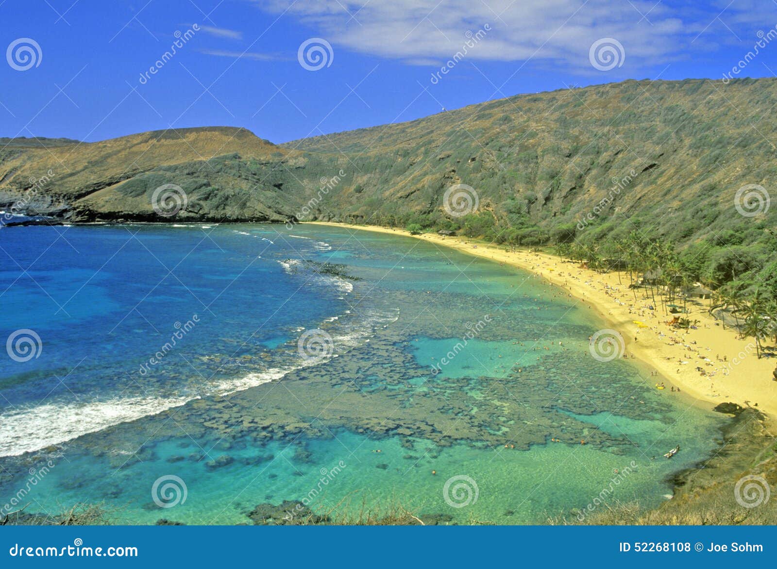 Hanauma Bay, Honolulu, Hawaii Stock Photo - Image of cove, island: 52268108