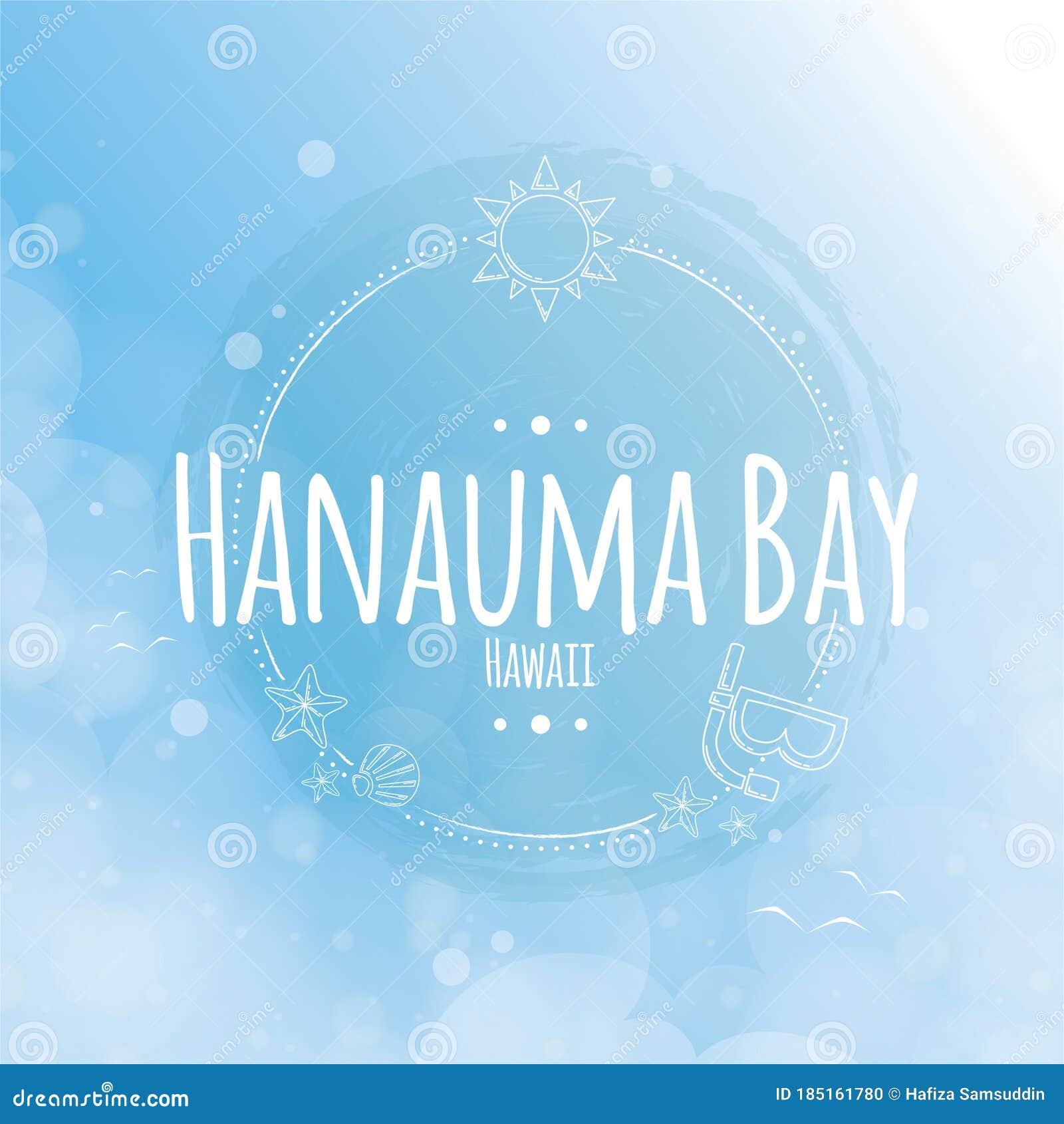 Hanauma Bay Label. Vector Illustration Decorative Design Stock Vector ...