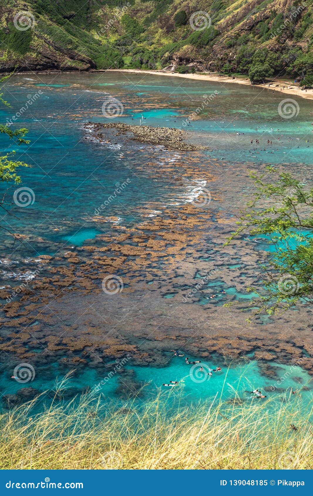 Hanauma Bay, Oahu, Hawaii stock image. Image of point - 139048185