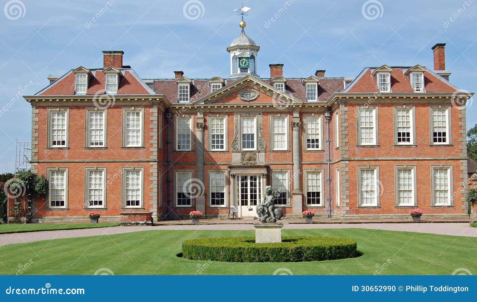 Hanbury Hall stock photo. Image of brick, gardens, architecture - 30652990