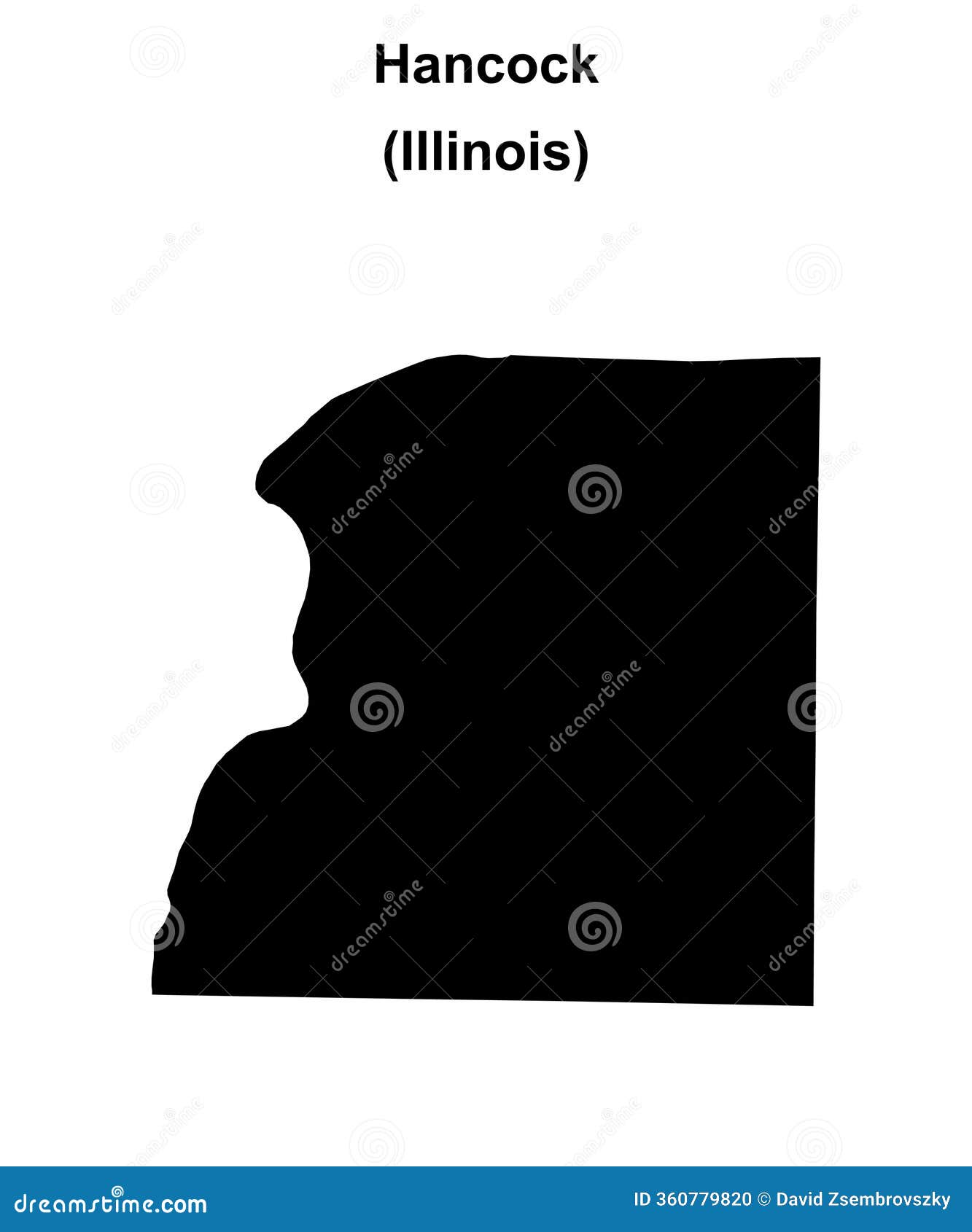 Hancock Outline Map Stock Photo | CartoonDealer.com #323896290