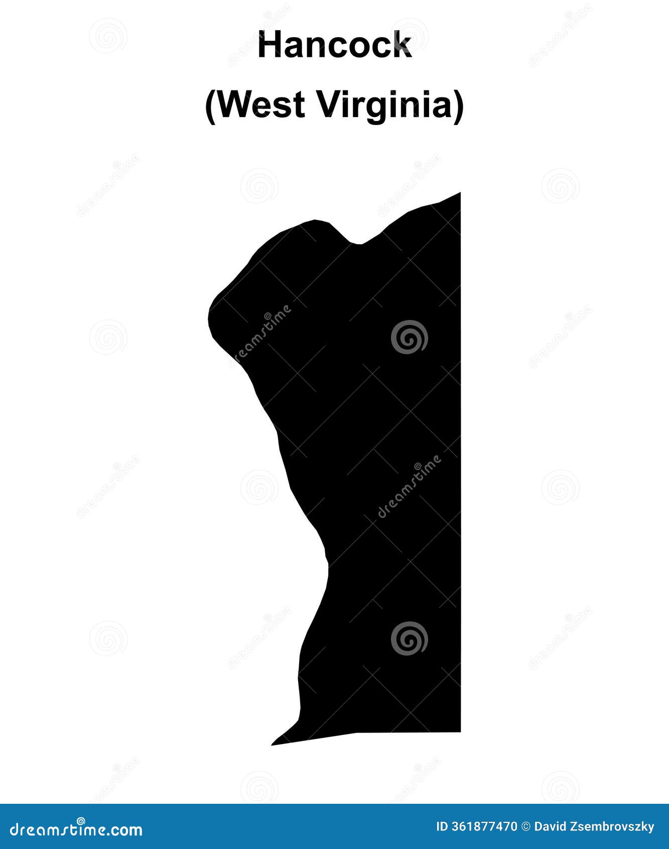 Hancock Outline Map Cartoon Vector | CartoonDealer.com #357892431