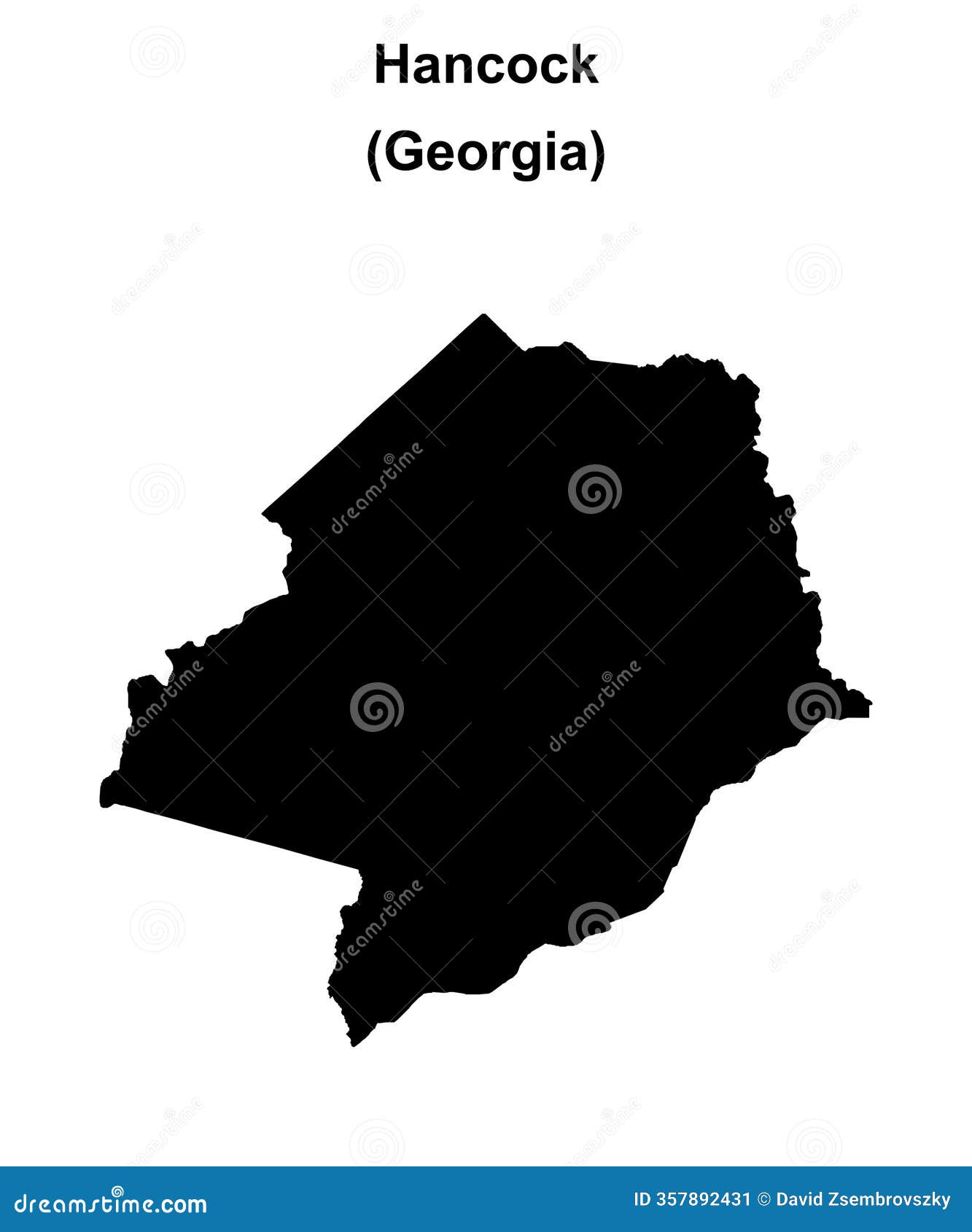 Hancock Outline Map Vector Illustration | CartoonDealer.com #361543560