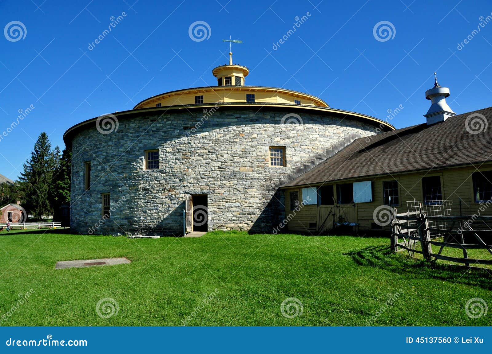 Hancock: Shaker Village Round Stone Barn Editorial Image - Image of ...