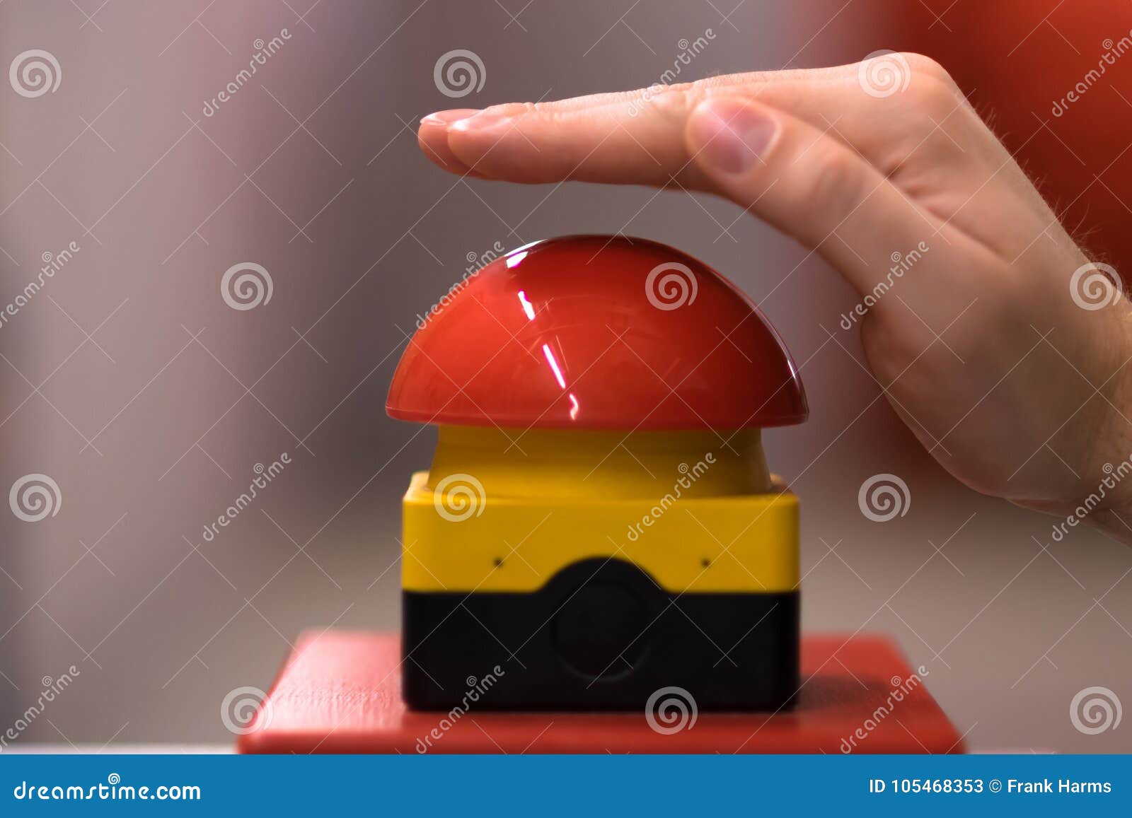 A red emergency button stock image. Image of signals - 105468353