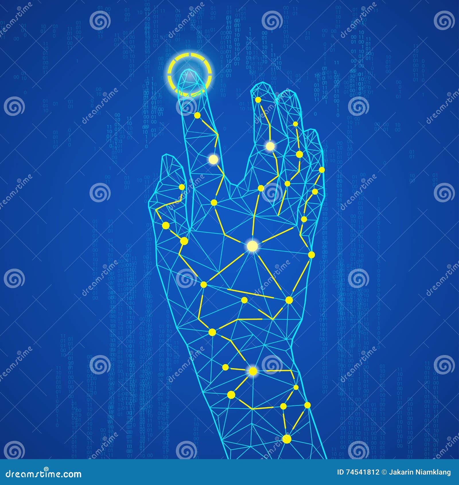 Hand stock vector. Illustration of abstract, internet - 74541812