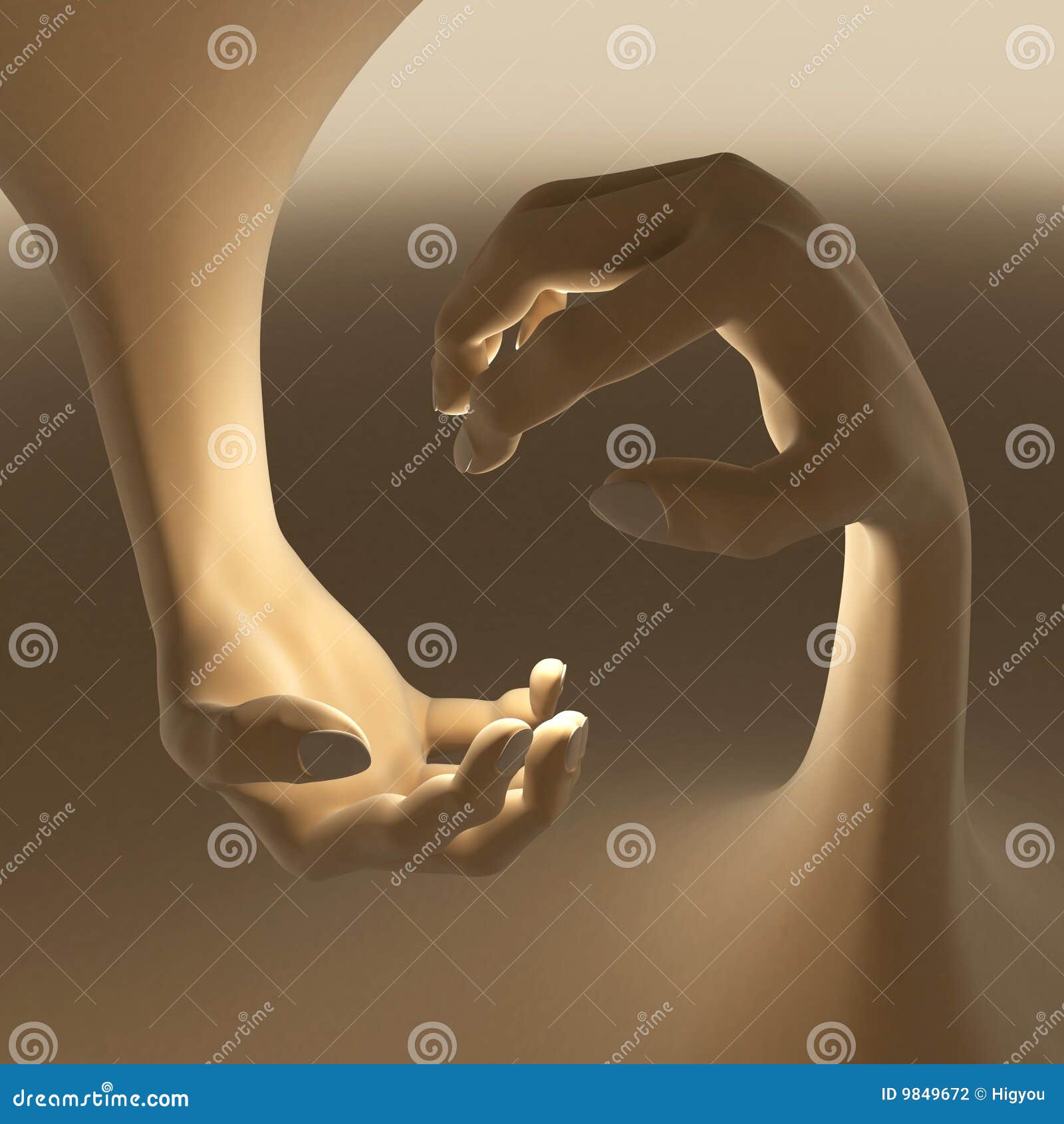 Hand Abstract, Giving stock illustration. Illustration of hands - 9849672