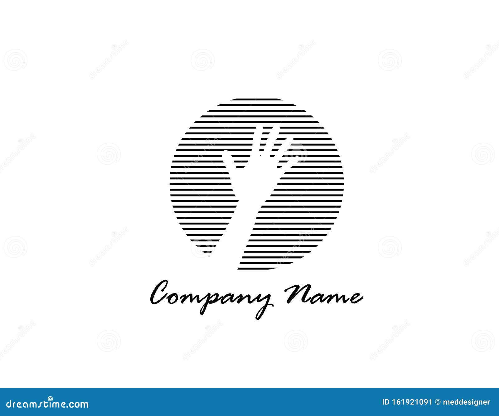 Hand abstract logo stock illustration. Illustration of lines - 161921091