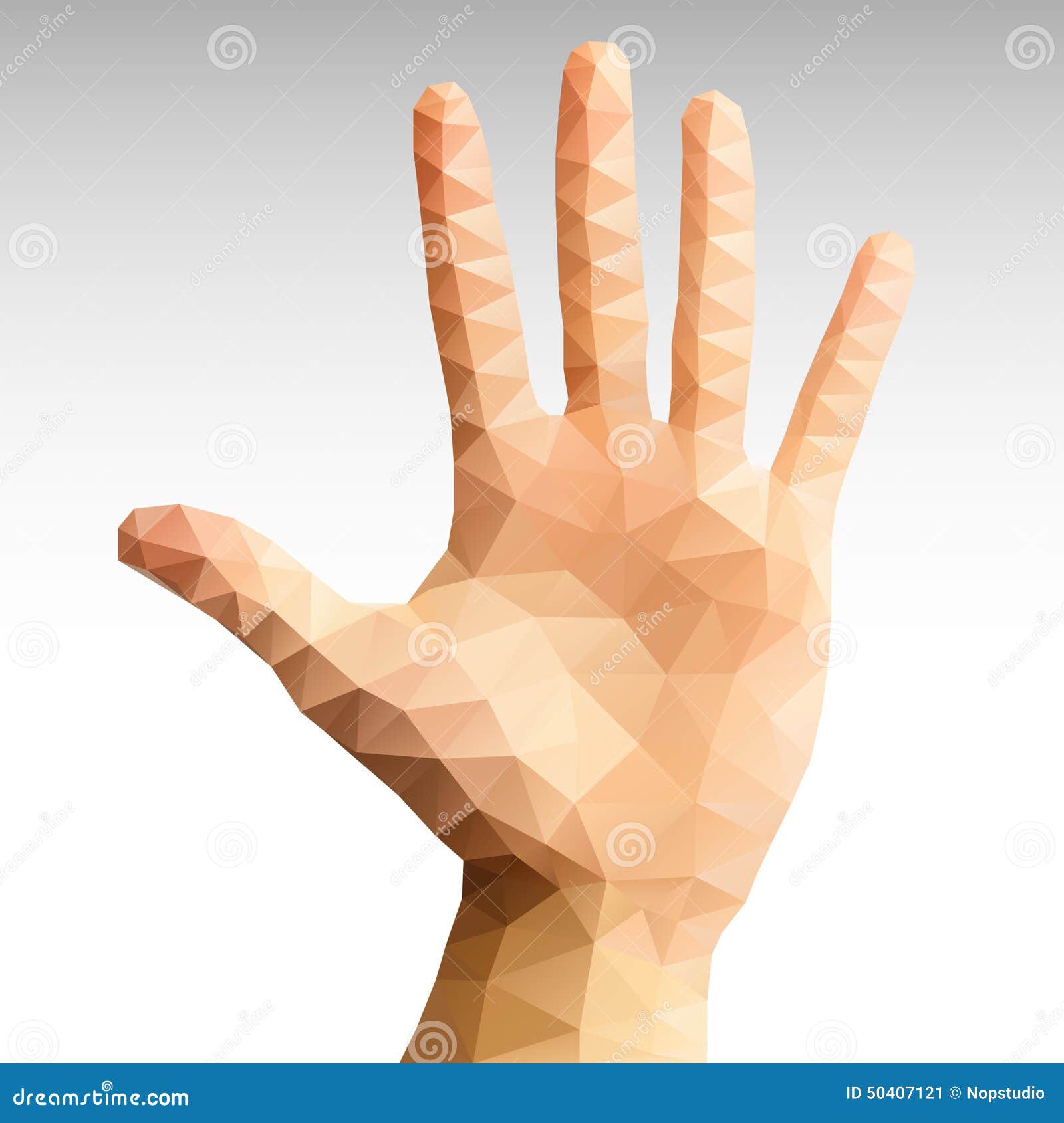 Hand Abstract polygonal stock vector. Illustration of college - 50407121