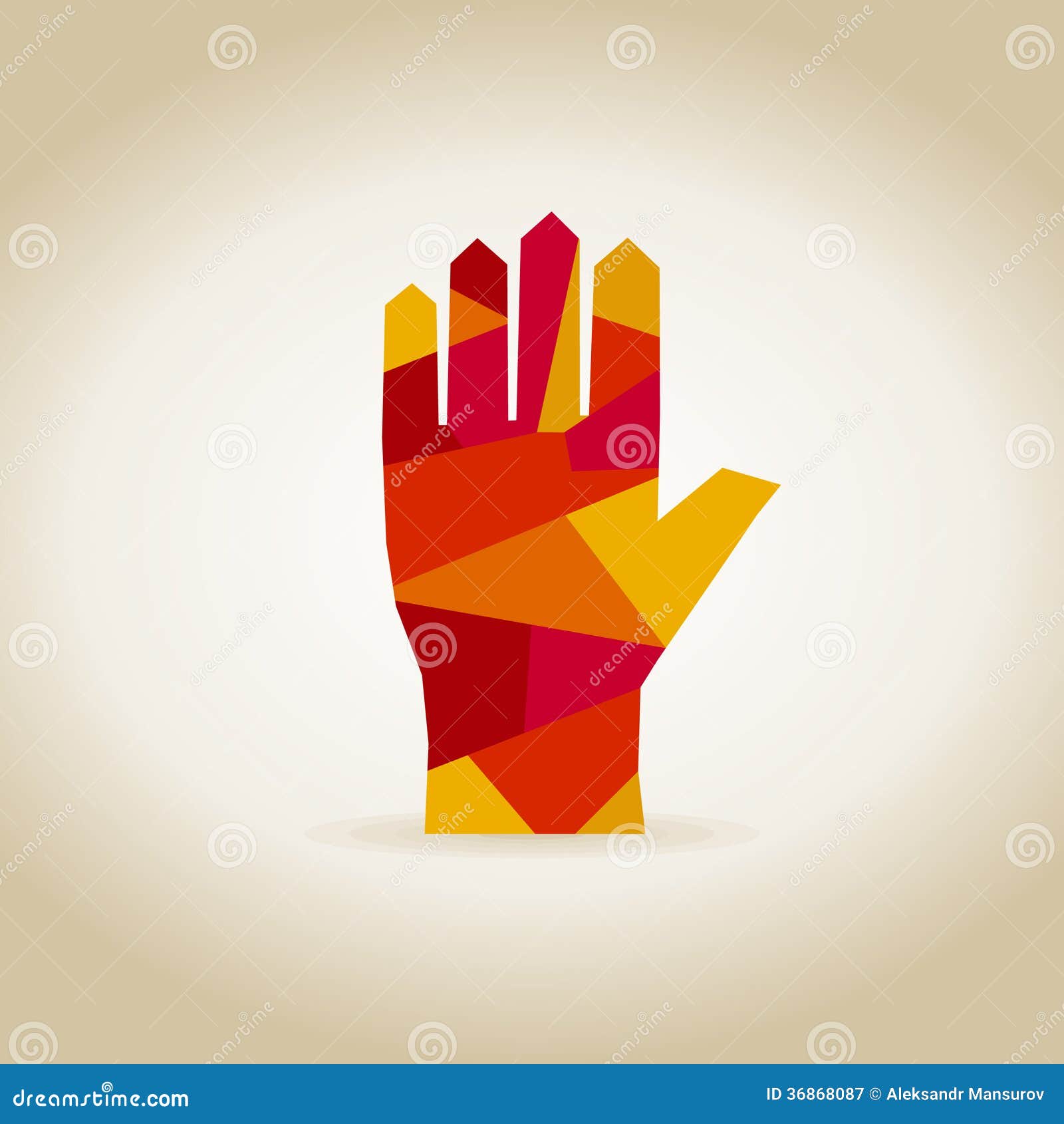 Hand abstraction stock vector. Illustration of element - 36868087