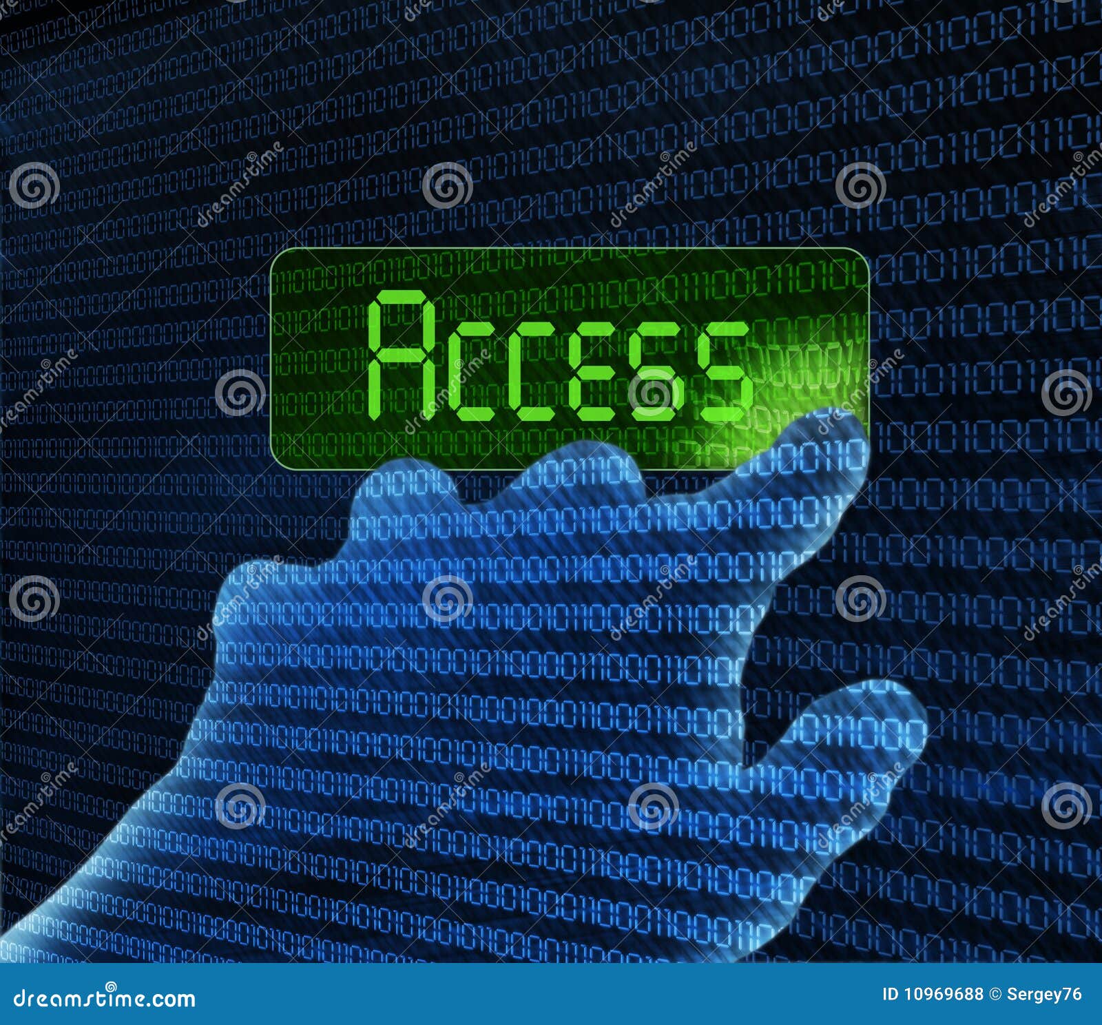 Hand and access button stock illustration. Illustration of hand - 10969688