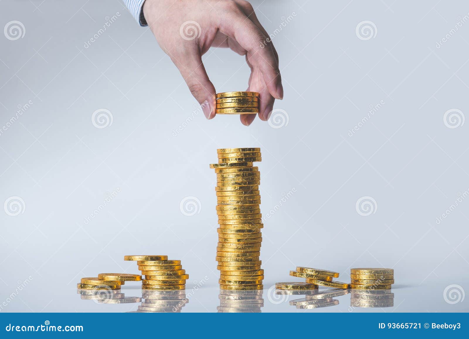 Hand accumulating money stock image. Image of money, finance - 93665721