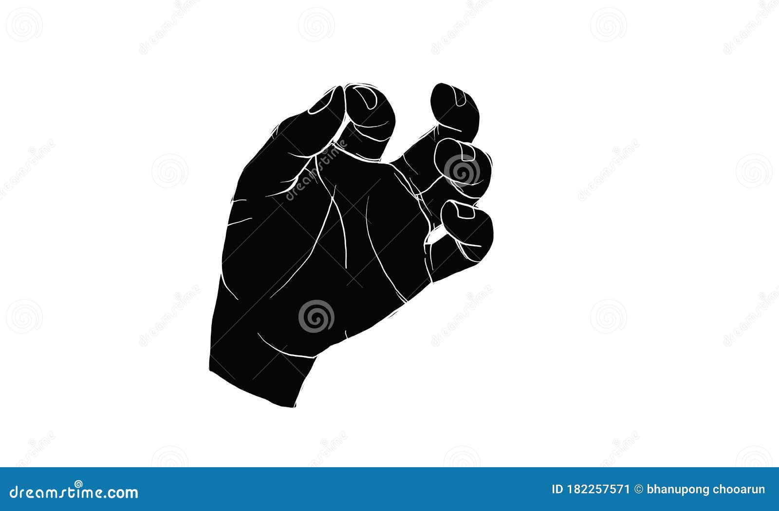 Hand Action Drawing, Hand Signals Vector | CartoonDealer.com #182257571