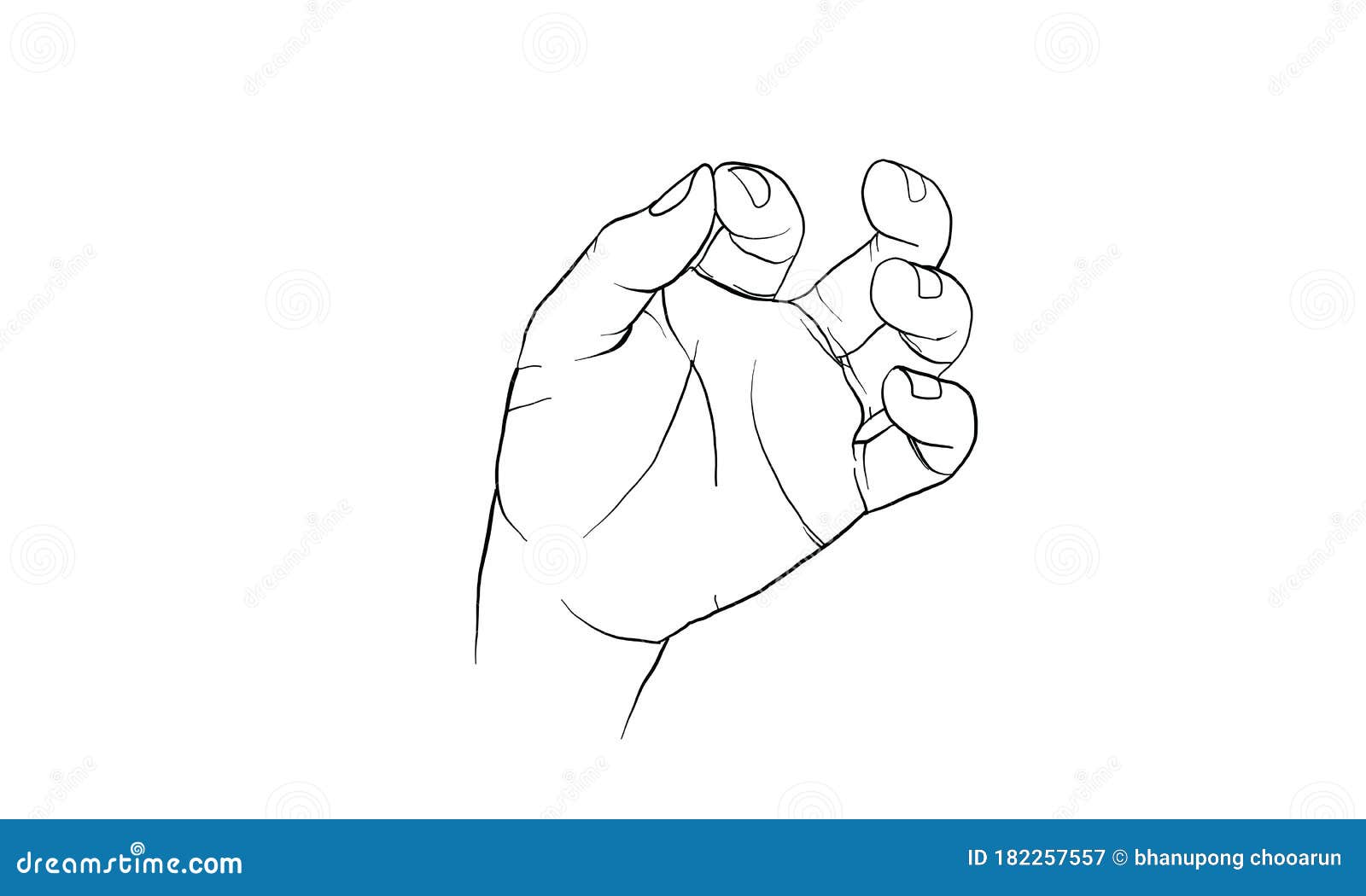 Hand Action Drawing, Hand Signals Vector Stock Vector - Illustration of ...