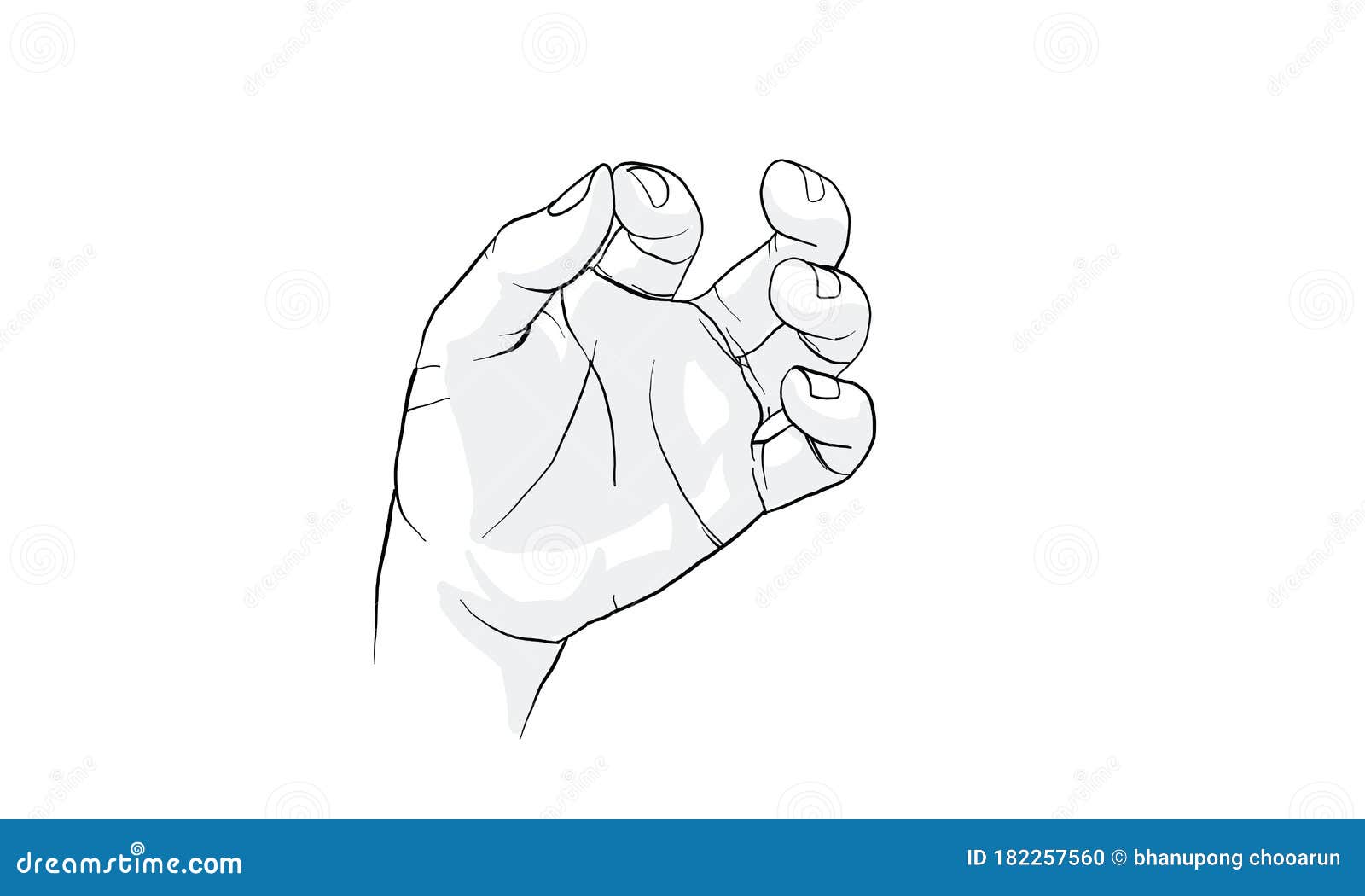 Hand Action Drawing, Hand Signals Vector | CartoonDealer.com #182257567