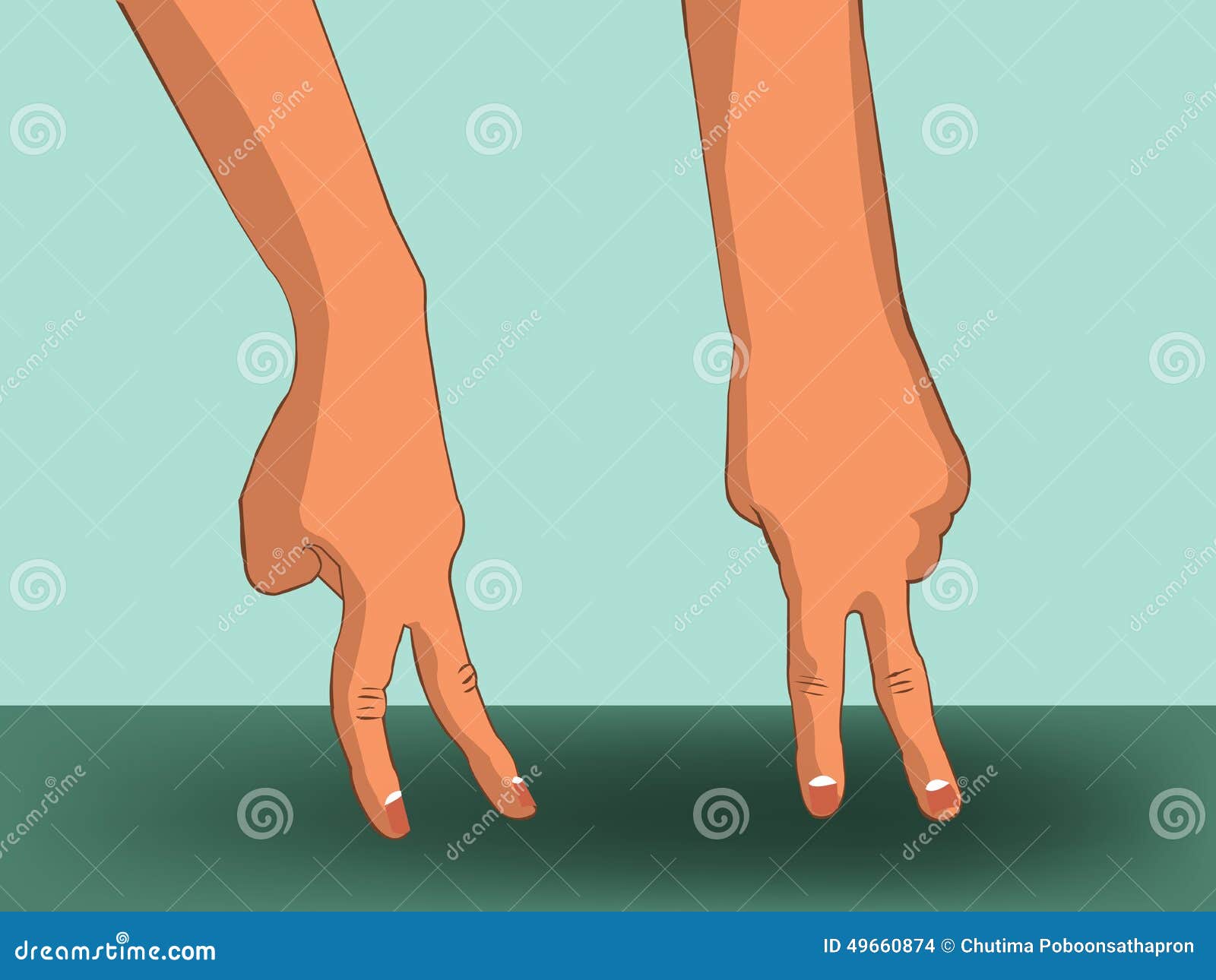 Hand Action Drawing, Hand Signals Vector | CartoonDealer.com #182257575