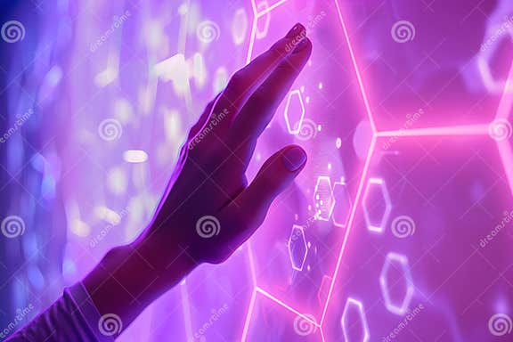 The Hand is Actively Engaging with the Interactive Display, Creating a ...