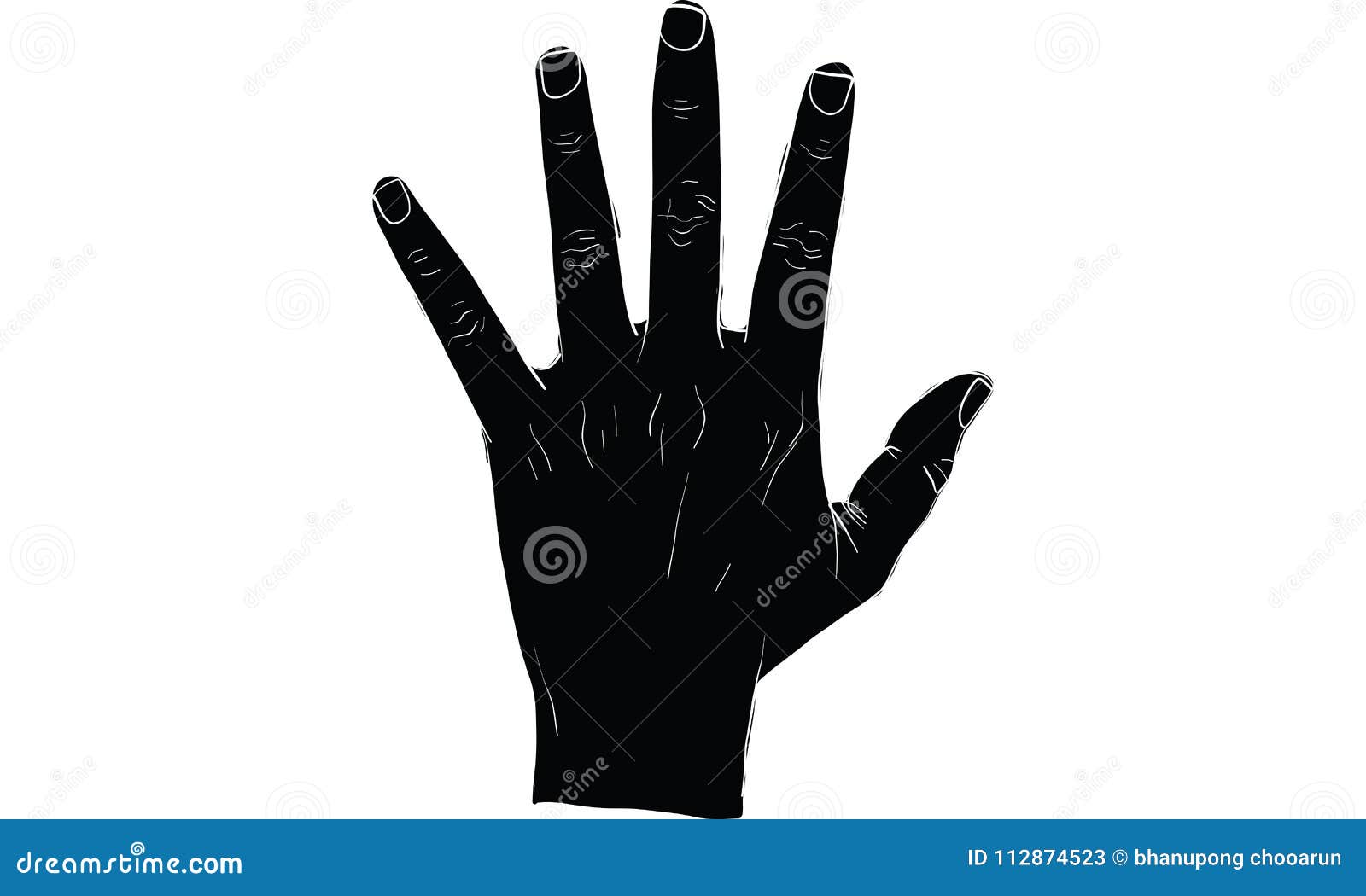 Hand action vector stock vector. Illustration of press - 112874523