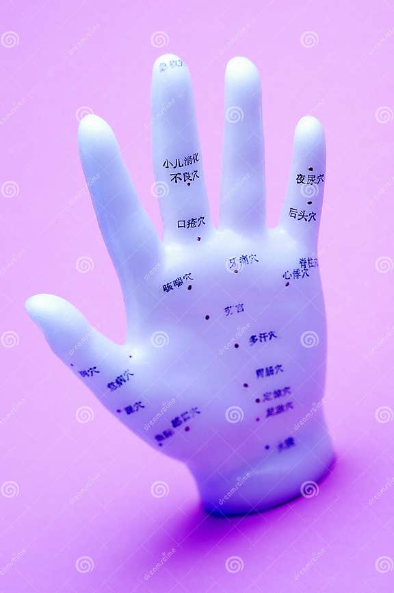 Hand Acupuncture Meridian Points Stock Image - Image of lifestyle, hand ...