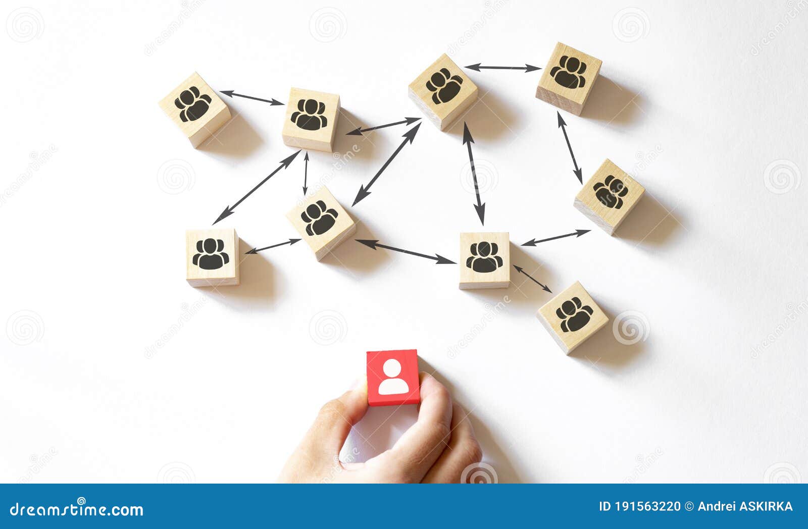 Hand Adding a New Team Member To a Group. Business Management Concept ...