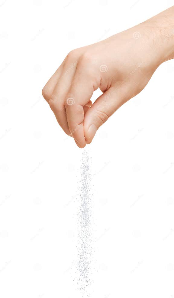 Hand adding salt stock photo. Image of cuisine, male - 27887422