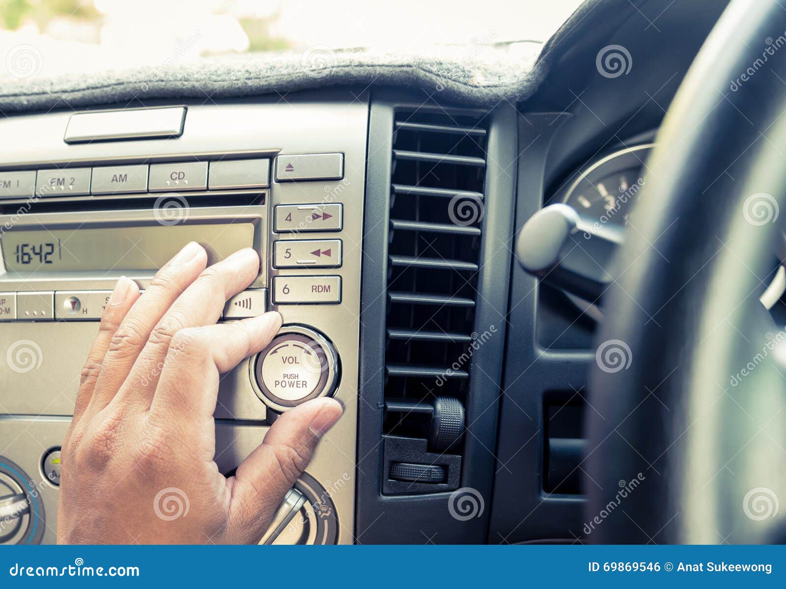 Hand Adjust Volume Audio Button Stock Photo - Image of figure, melody ...