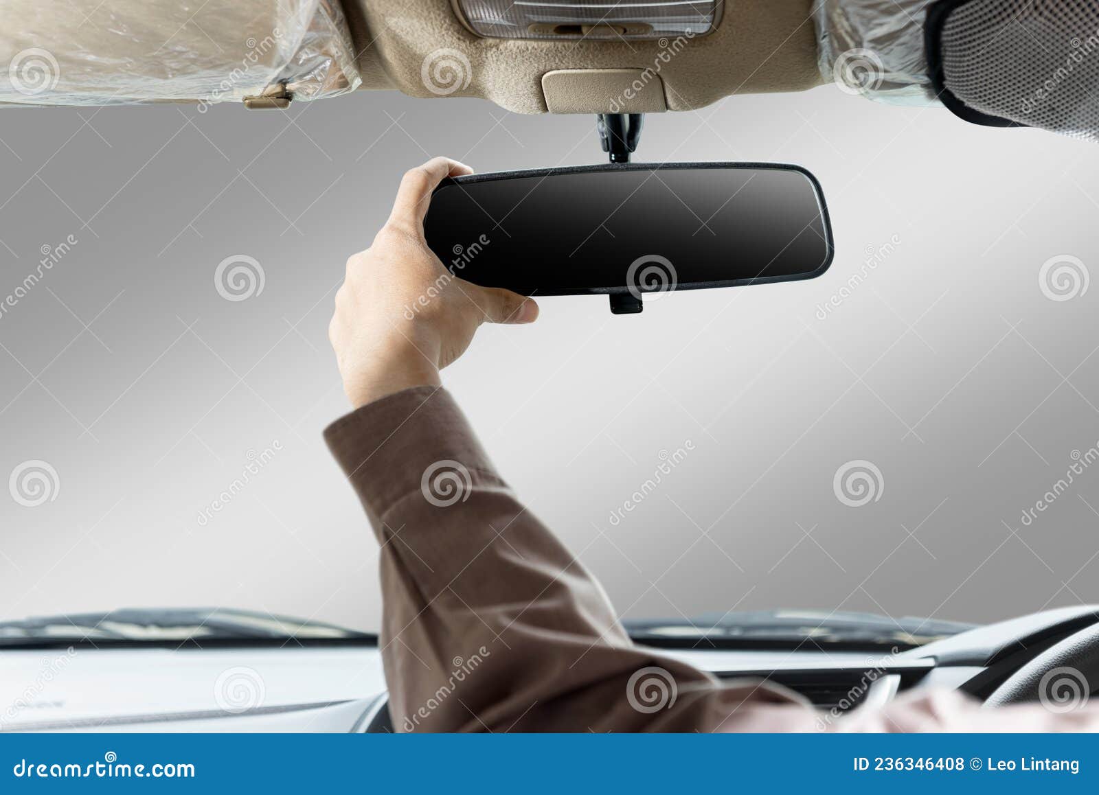 Hand Adjusting Rear View Mirror Stock Photo - Image of driver, backview ...