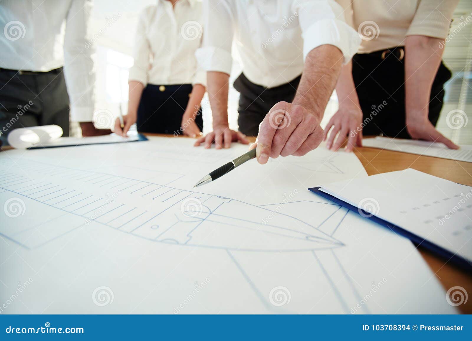 Pointing at sketch stock photo. Image of idea, officer - 103708394