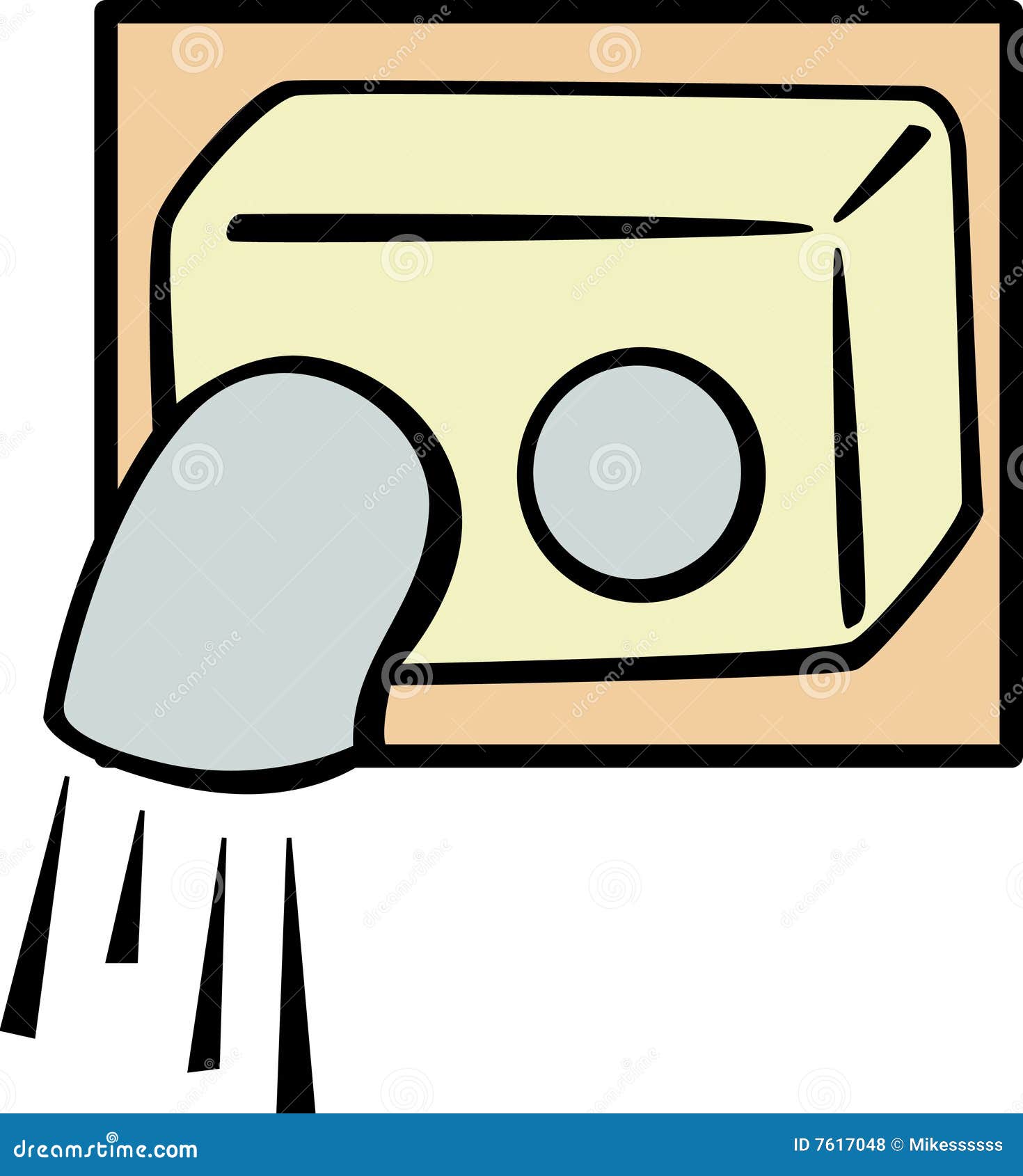 Hand Dryer With Paper Towel Line And Solid Icon, Hygiene Routine ...