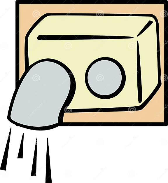Hand Air Dryer Vector Illustration Stock Vector - Illustration of dryer ...