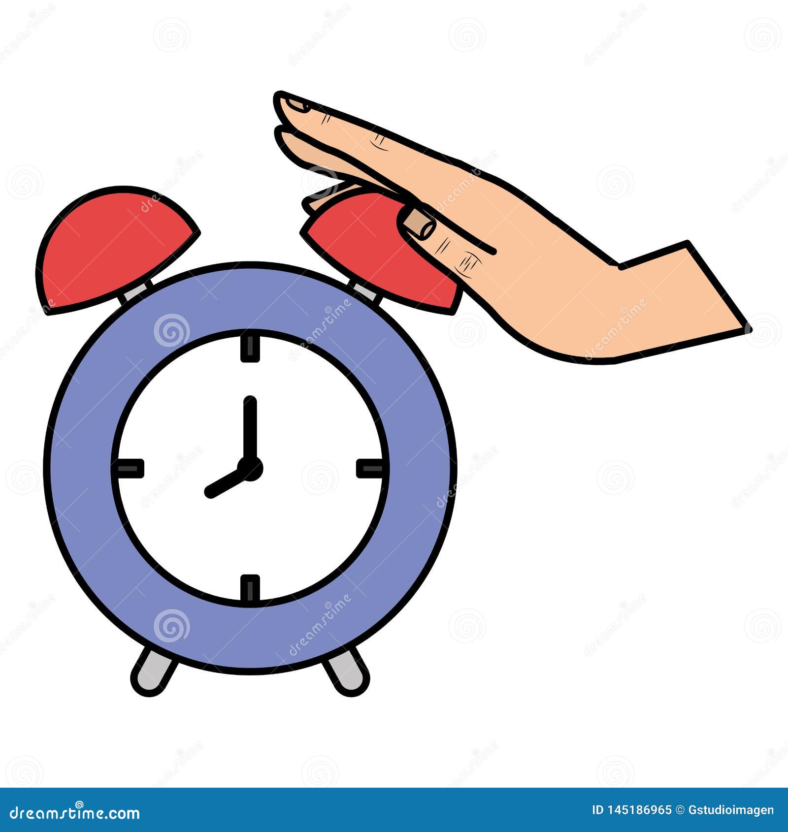 Hand with Alarm Clock Time Icon Stock Vector - Illustration of hand ...