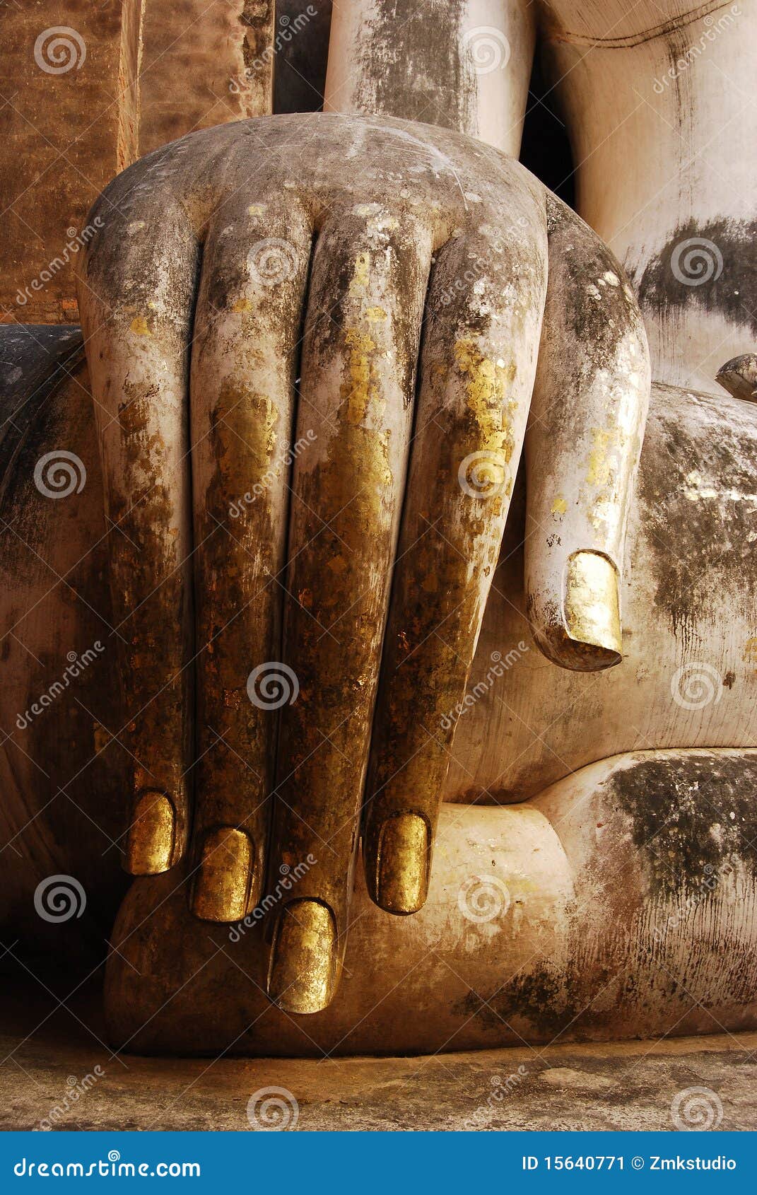 Hand of Ancient Buddha Statue Stock Image - Image of carving, finger ...
