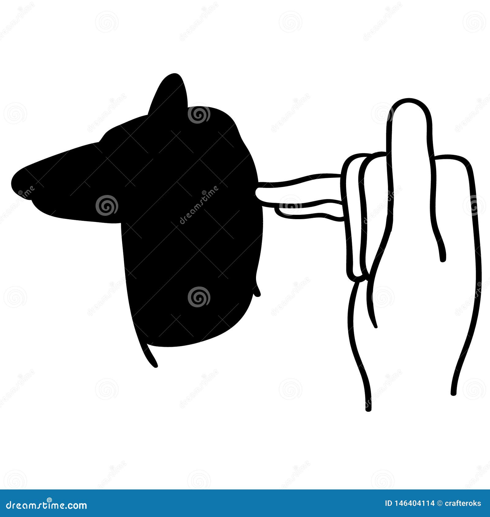 Hand Animal Shadow Vector Illustration by Crafteroks Stock Vector ...