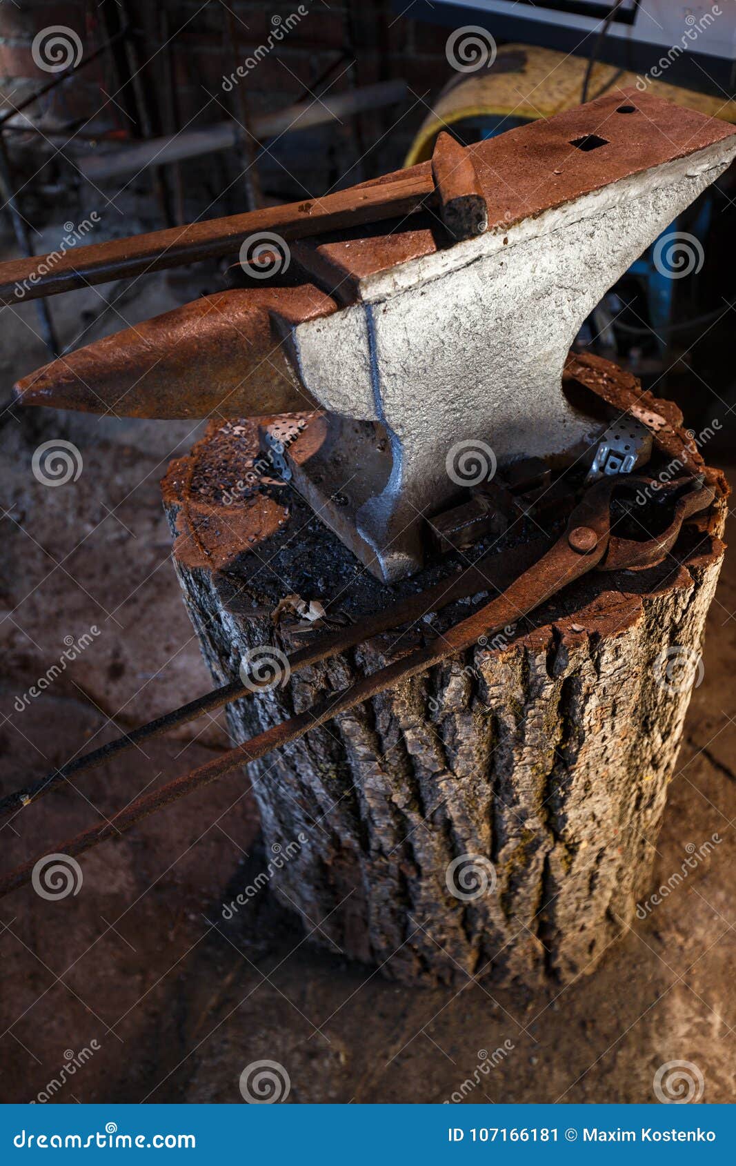 Hand Anvil. Tools in Old Blacksmith Shop Stock Image - Image of ...