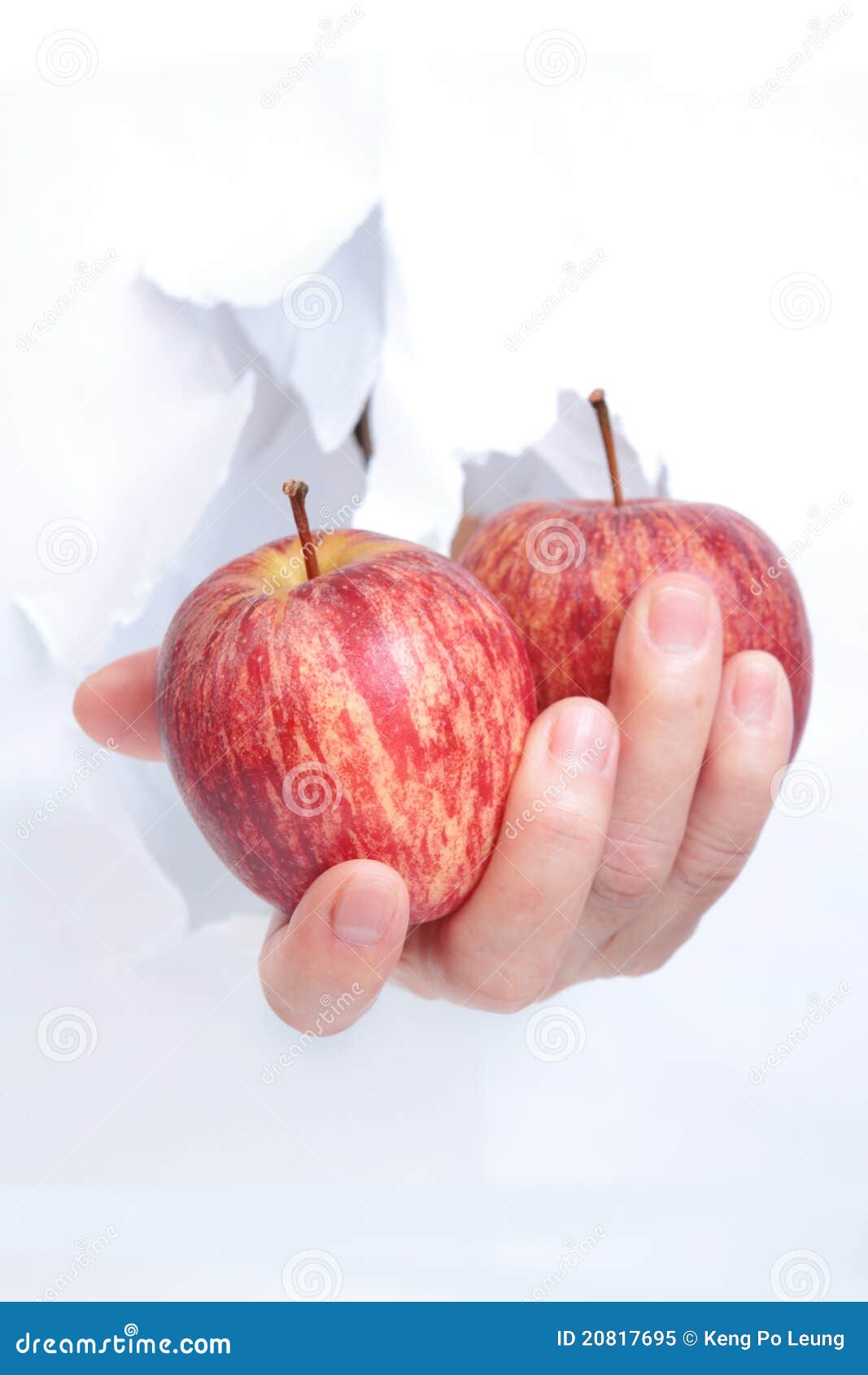 Hand with an apple stock image. Image of give, healthy - 20817695
