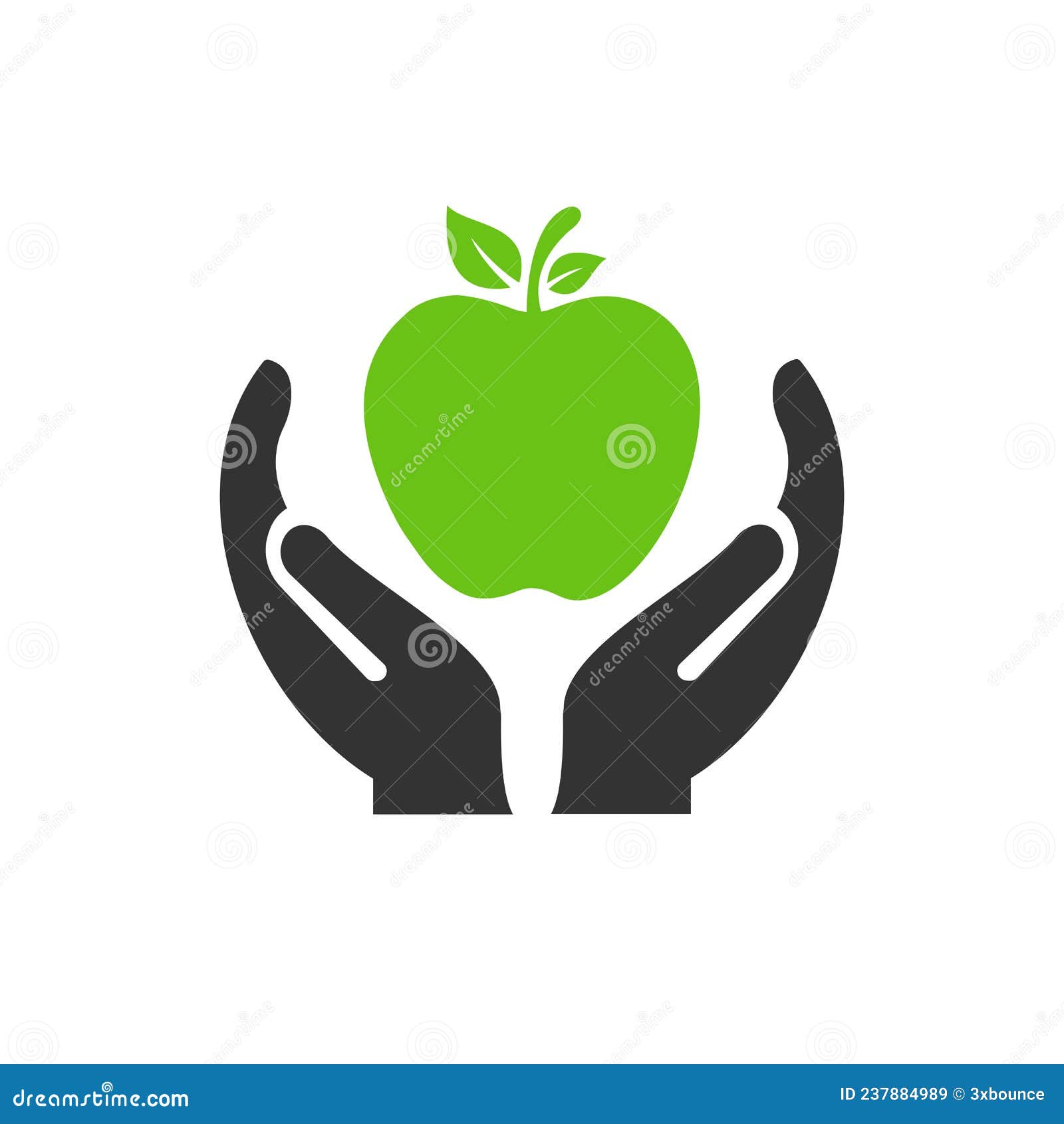 Hand Apple Logo Design. Apple Logo with Hand Concept Vector Stock ...