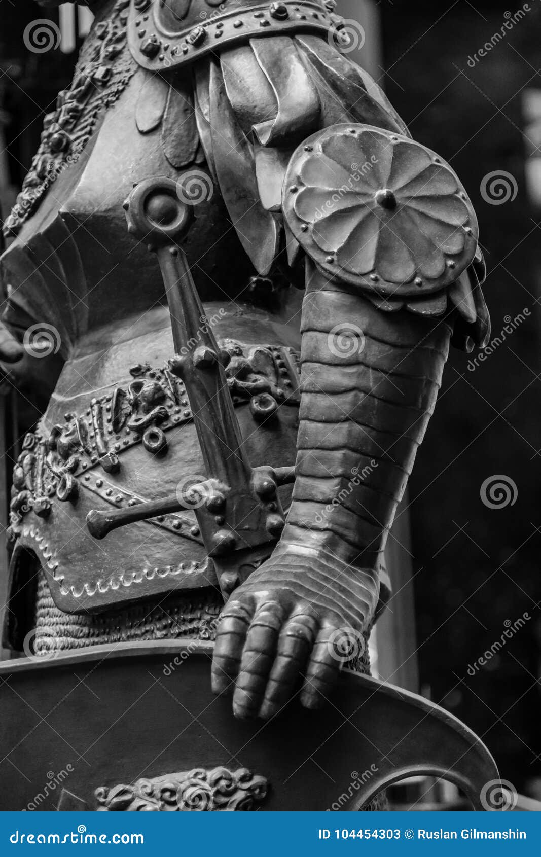 Hand In Armour Of The Medieval Knight Statue Royalty-Free Stock Image ...