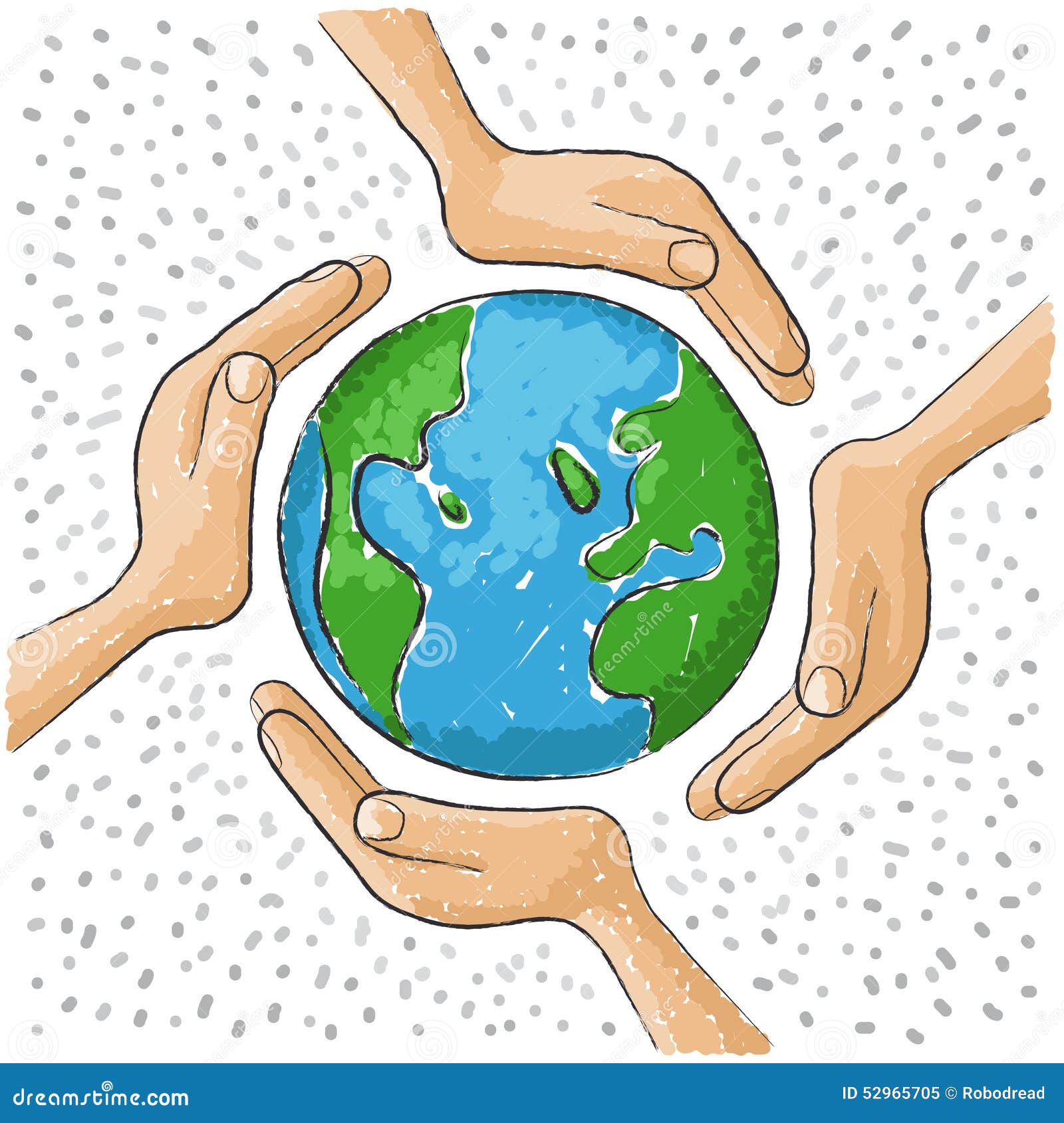 Hand around the world stock vector. Illustration of lift - 52965705