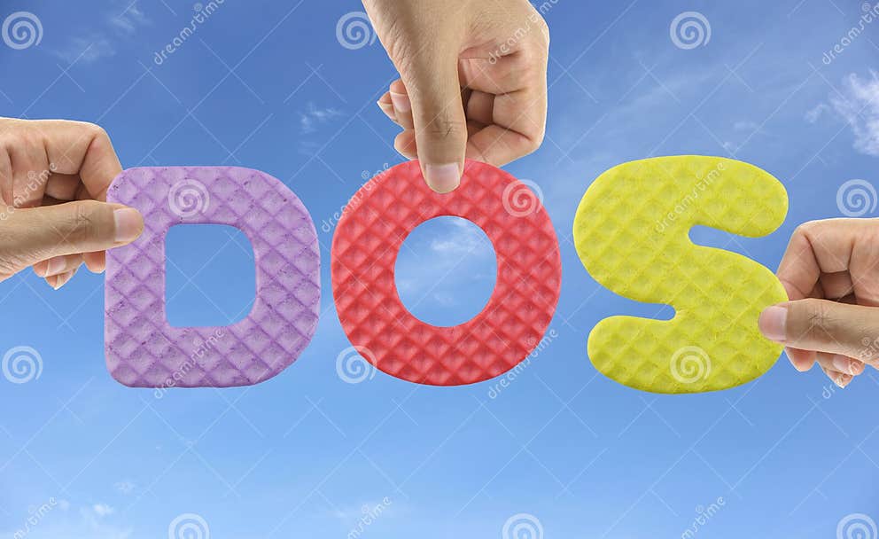 Hand Arrange Alphabet DOS of Acronym Disk Operating System. Stock Image ...