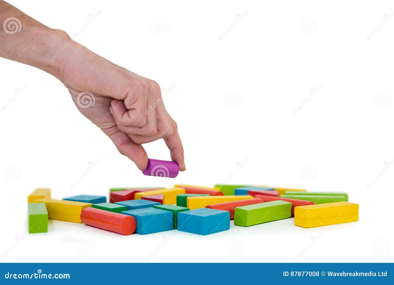 Hand Arranging Building Blocks Stock Photo - Image of determination ...