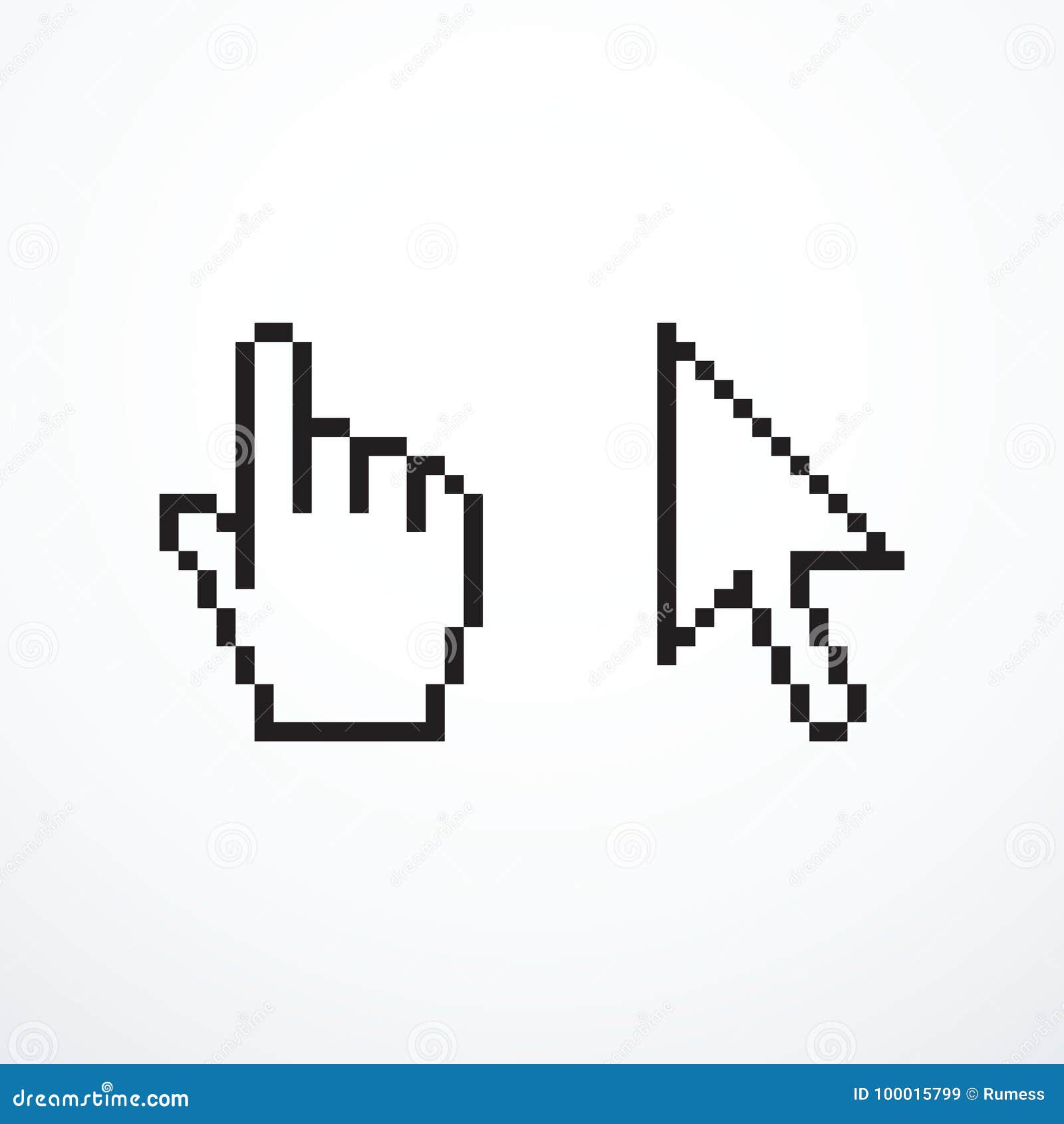 Hand and arrow cursor stock vector. Illustration of hand - 100015799